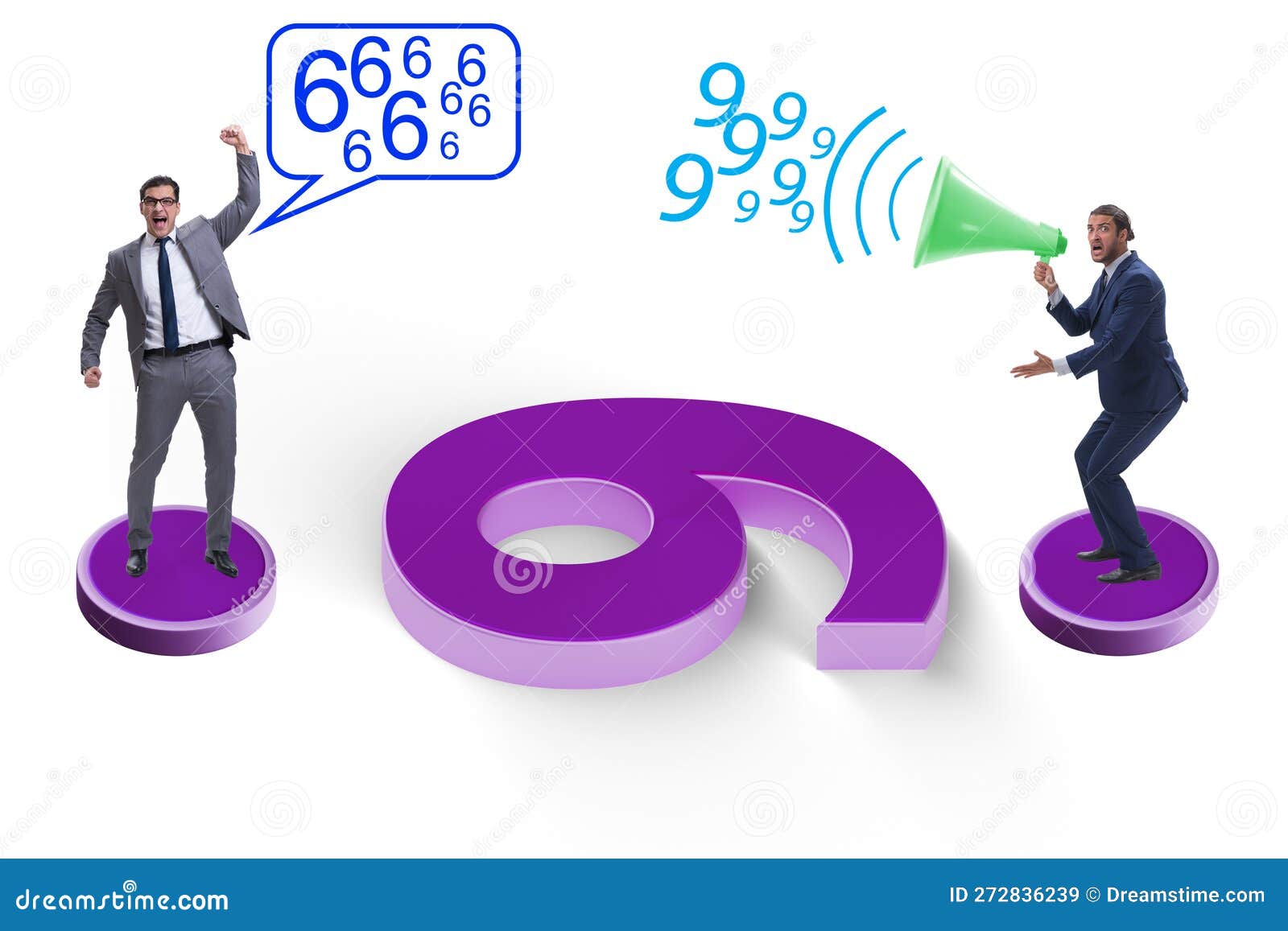 Argument Over the Numbers 9 and 6 Stock Image - Image of expression ...