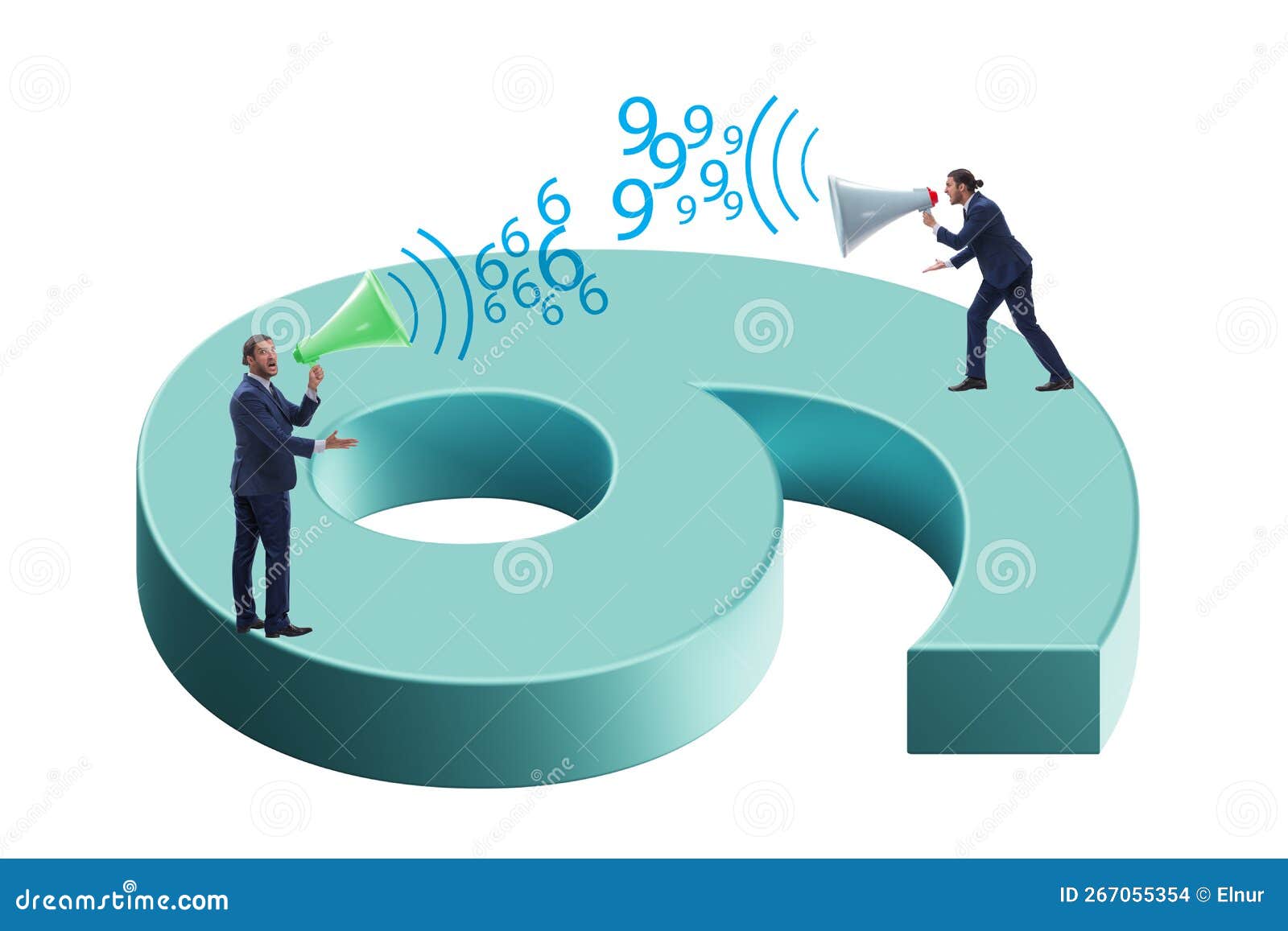 Argument Over the Numbers 9 and 6 Stock Photo - Image of disagreement ...