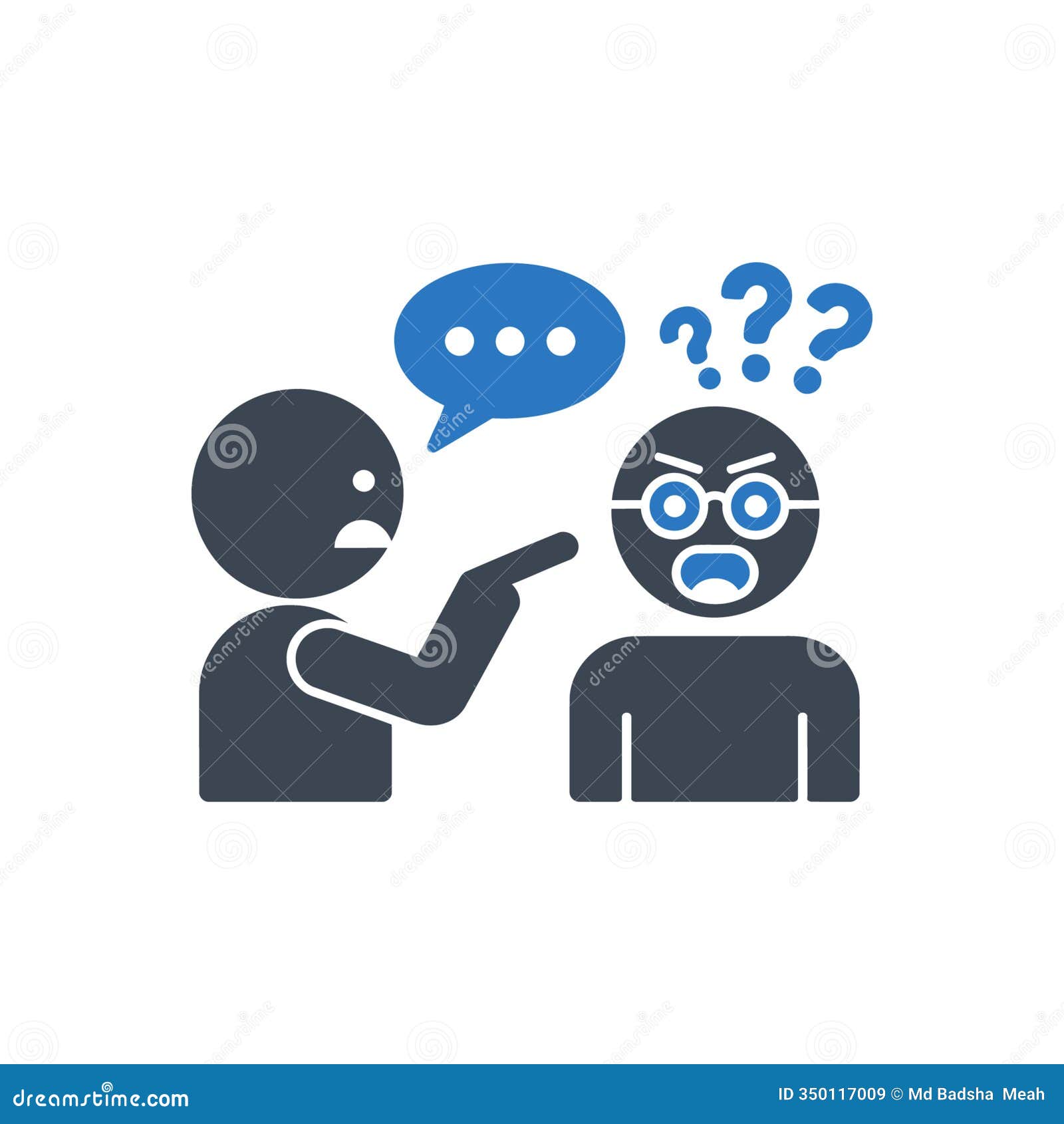 Argument between People Icon Stock Illustration - Illustration of sign ...