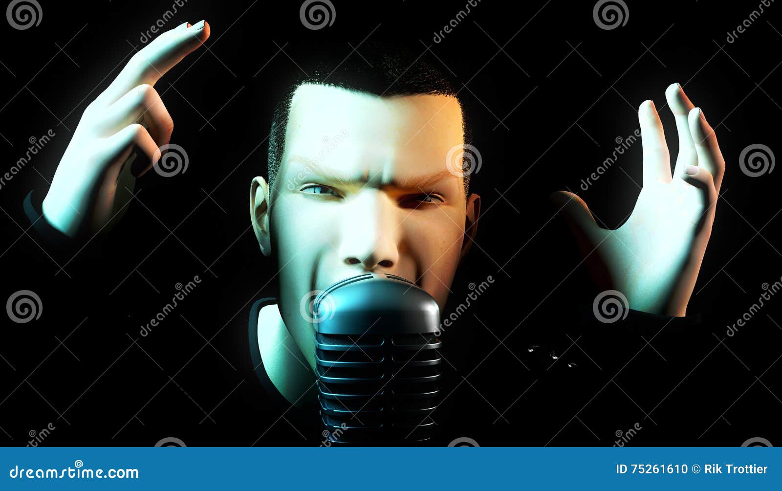 Rant stock illustration. Illustration of ranting, visionary - 75261610