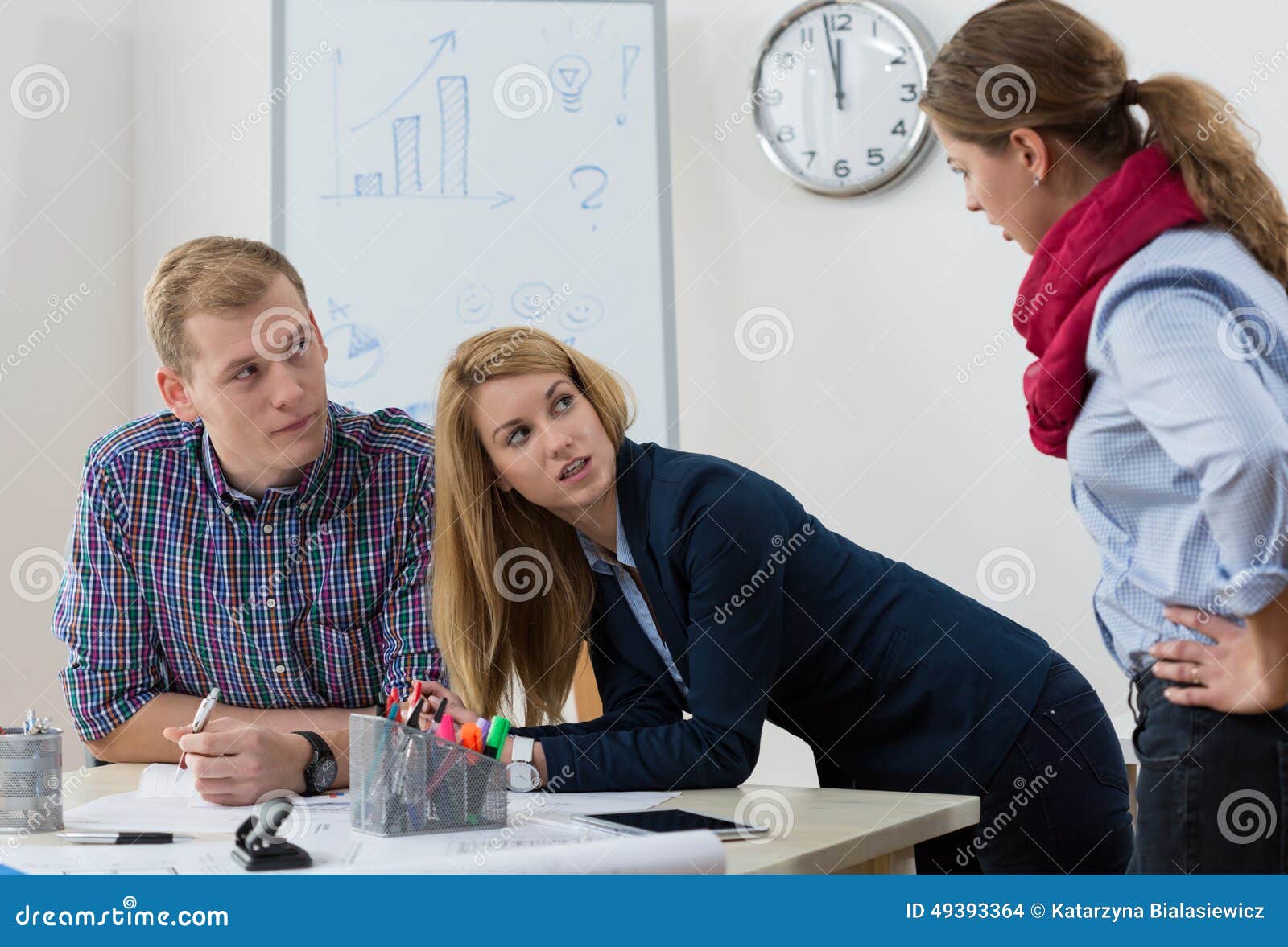 Argument at workplace stock photo. Image of project, stationery - 49393364