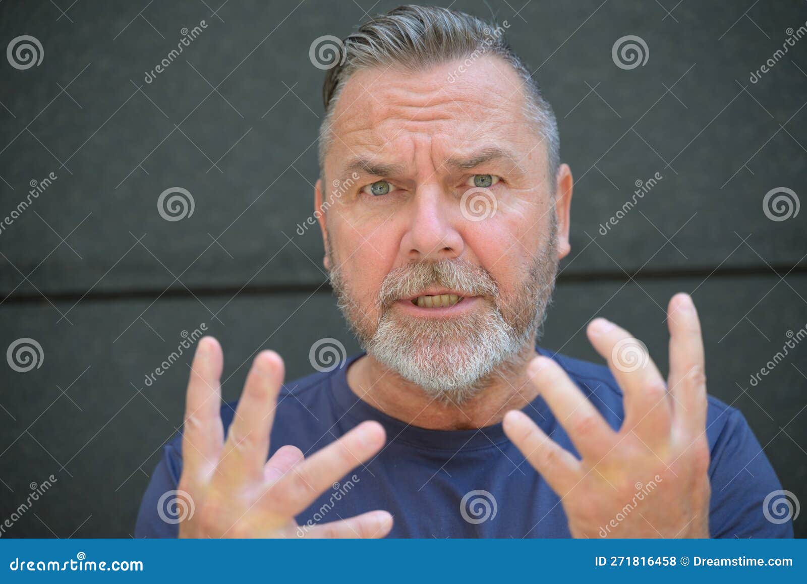 Argumentative Man Making a Point Wagging His Fingers Stock Photo ...