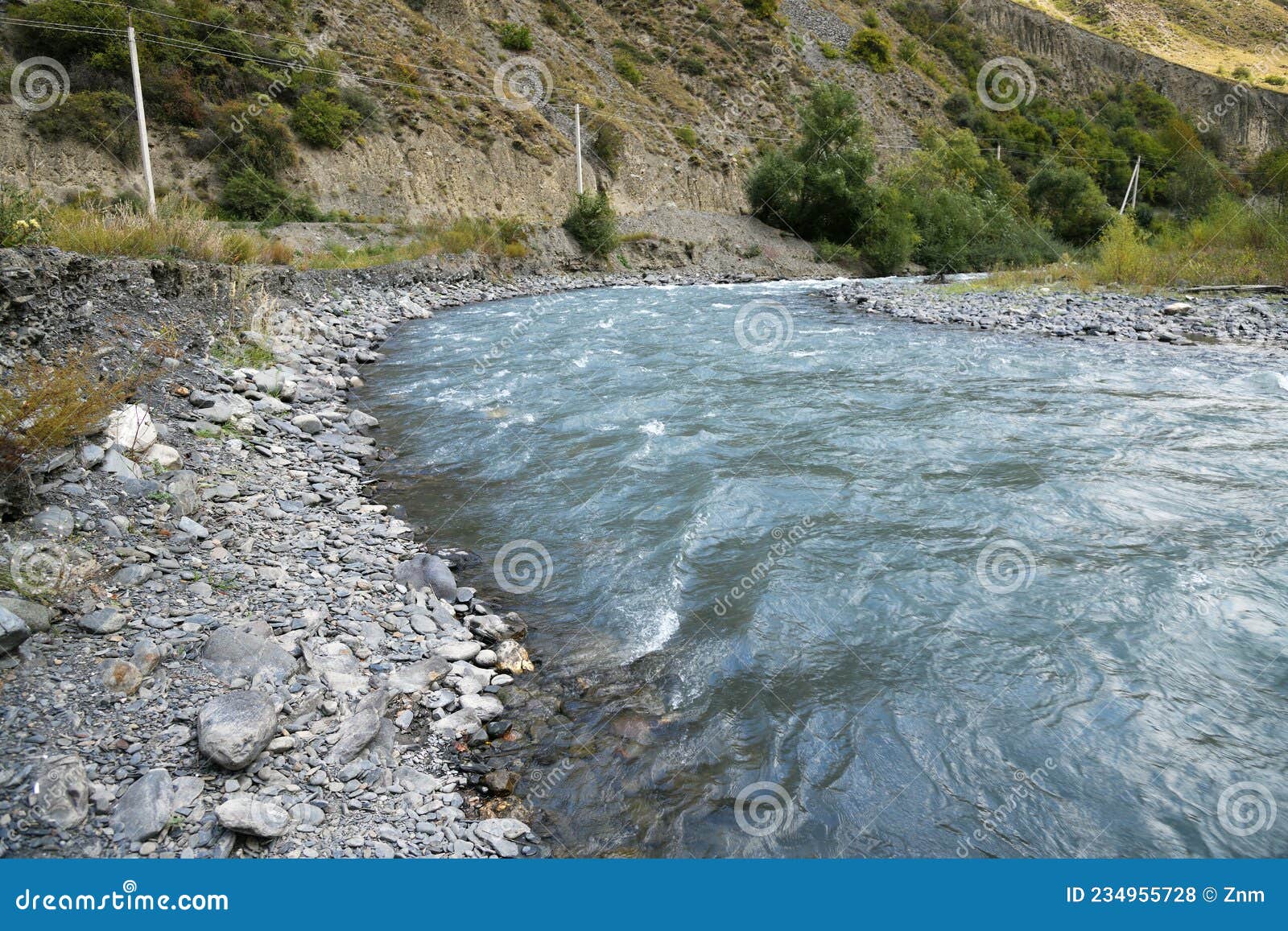 Argun River. Chechnya. Russia Stock Photo - Image of border, argun ...