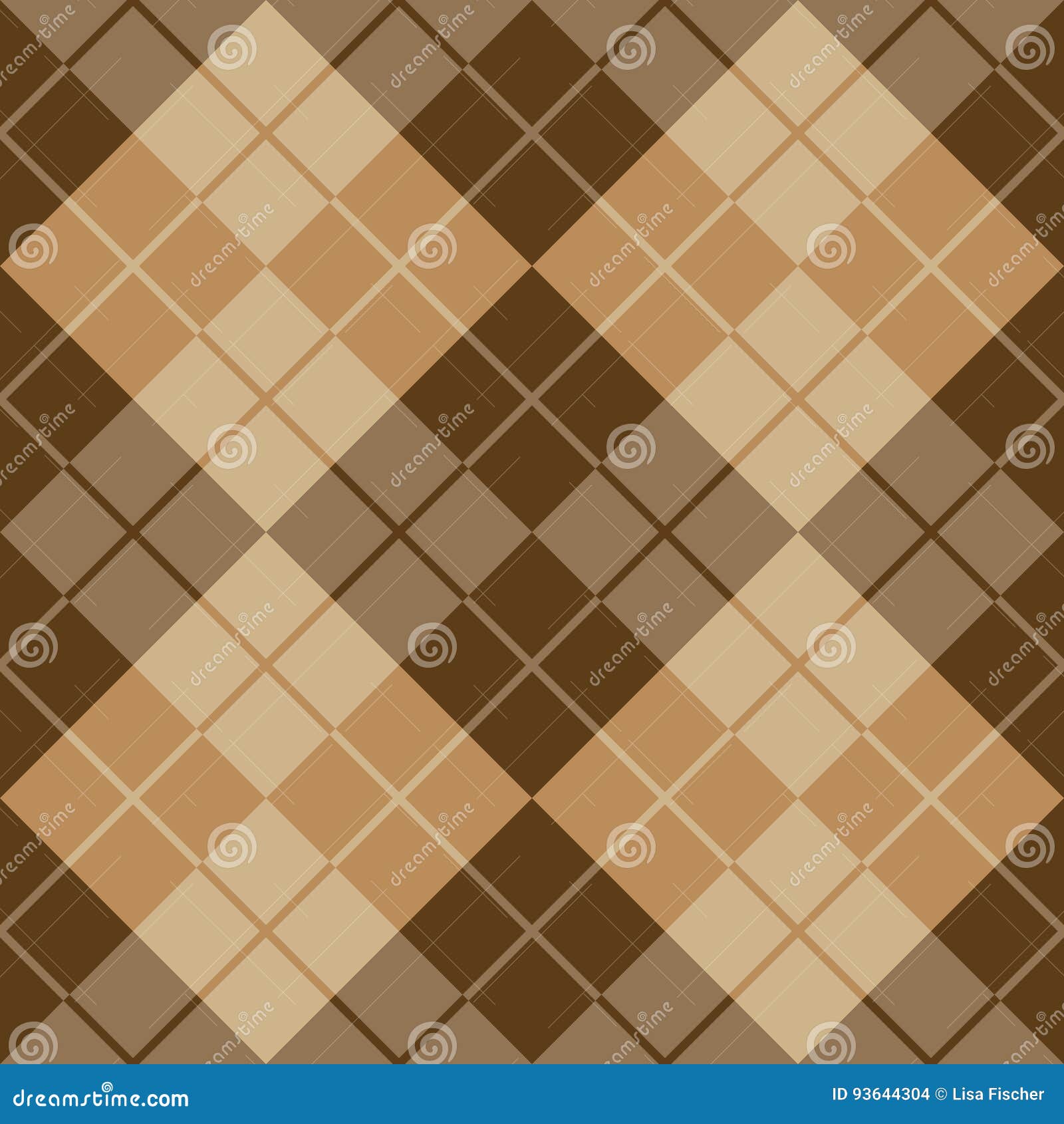 Argyle Design in Brown and Beige Stock Vector - Illustration of graphic ...