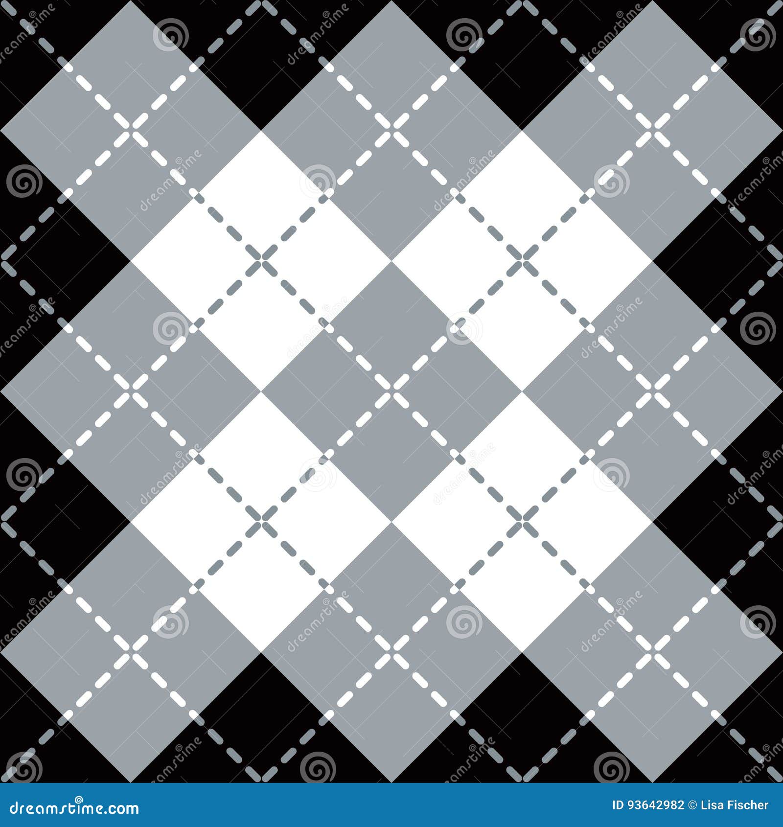 Argyle Design in Grey, White and Black Stock Vector - Illustration of ...