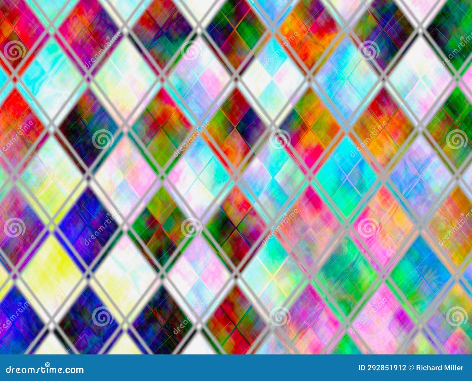 Argyle Diamond Pattern Vibrant Bright Color Textures Alternating ...