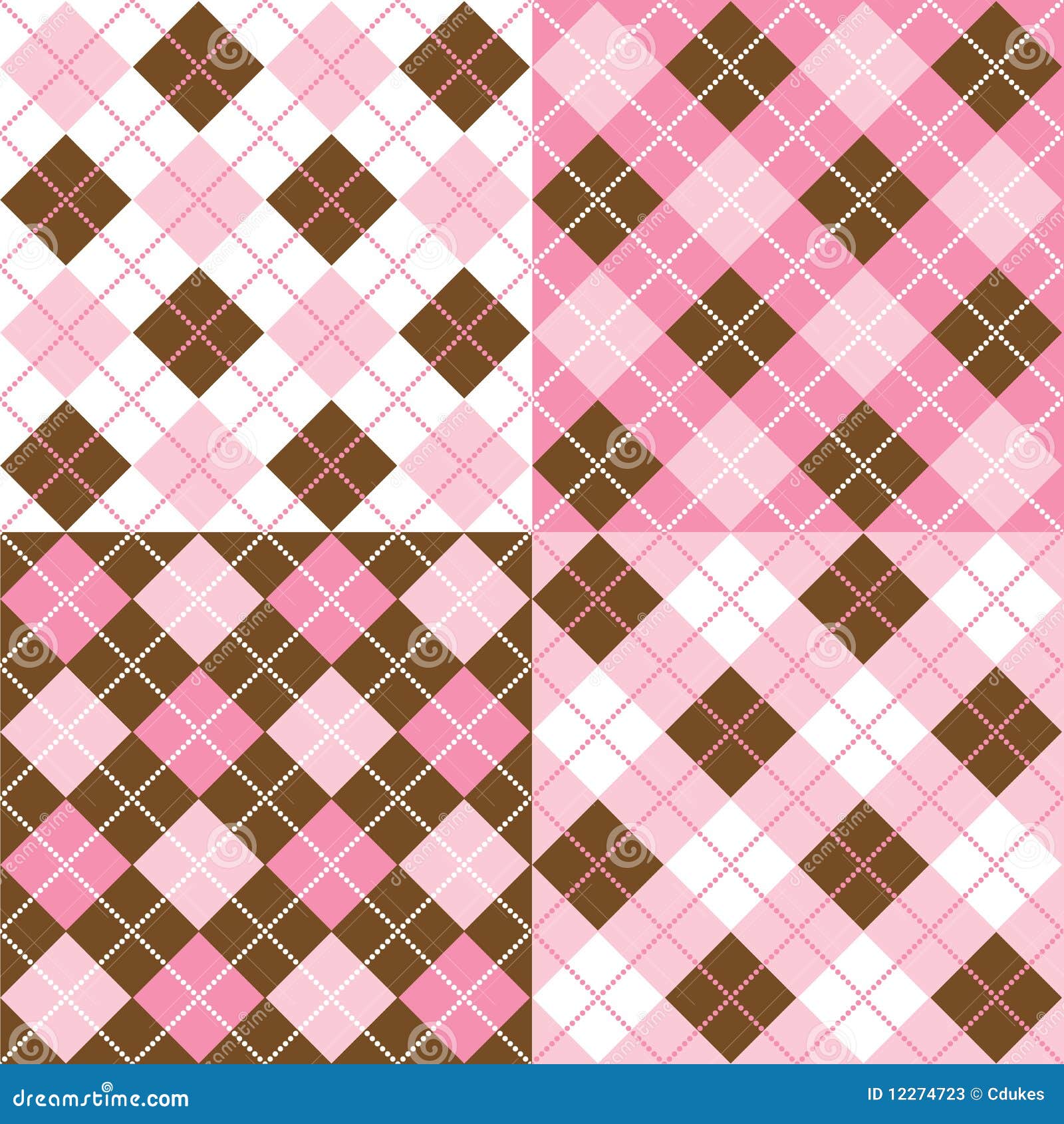 Argyle Patterns stock vector. Illustration of brown, design - 12274723