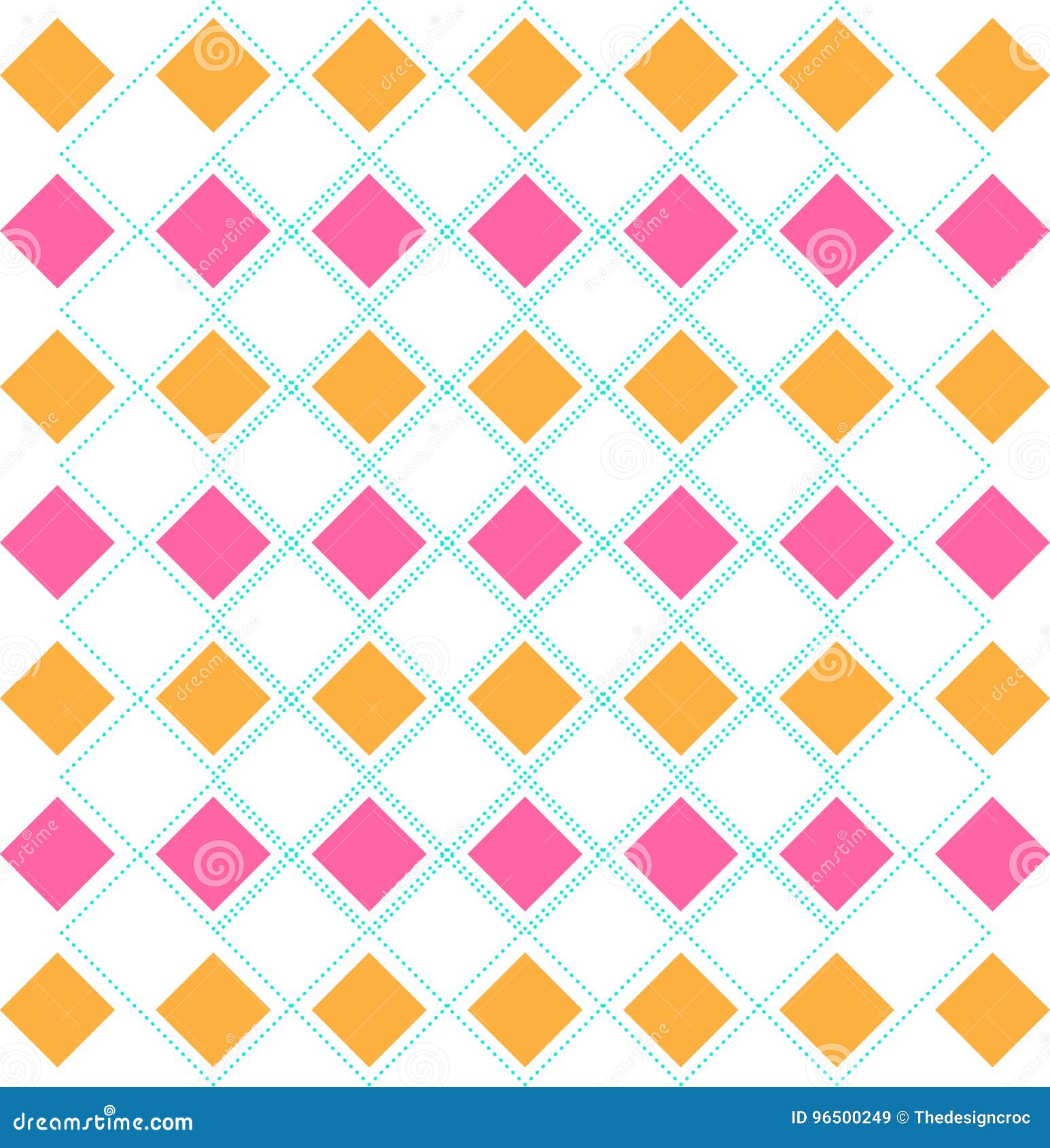 Argyle Preppy Pattern Diamonds Orange Pink Stock Vector - Illustration ...