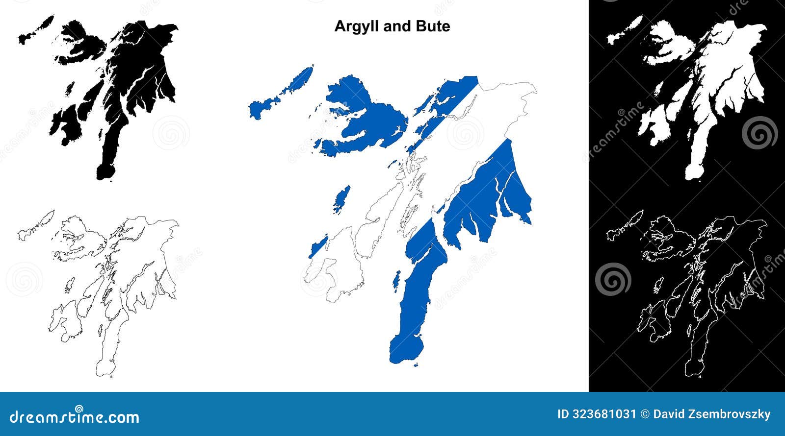 Argyll And Bute Red Highlighted In Map Of Scotland UK Royalty-Free ...