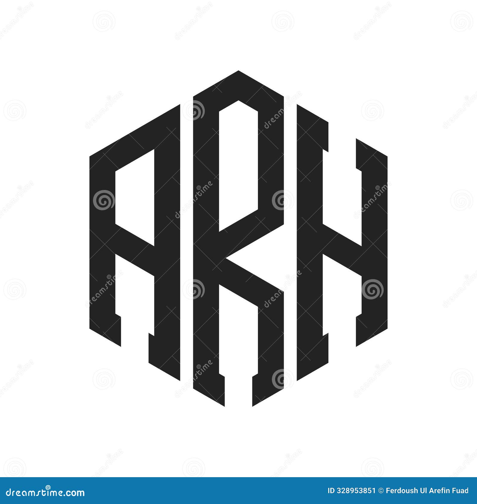 ARH Logo Design. Initial Letter ARH Monogram Logo Using Hexagon Shape ...