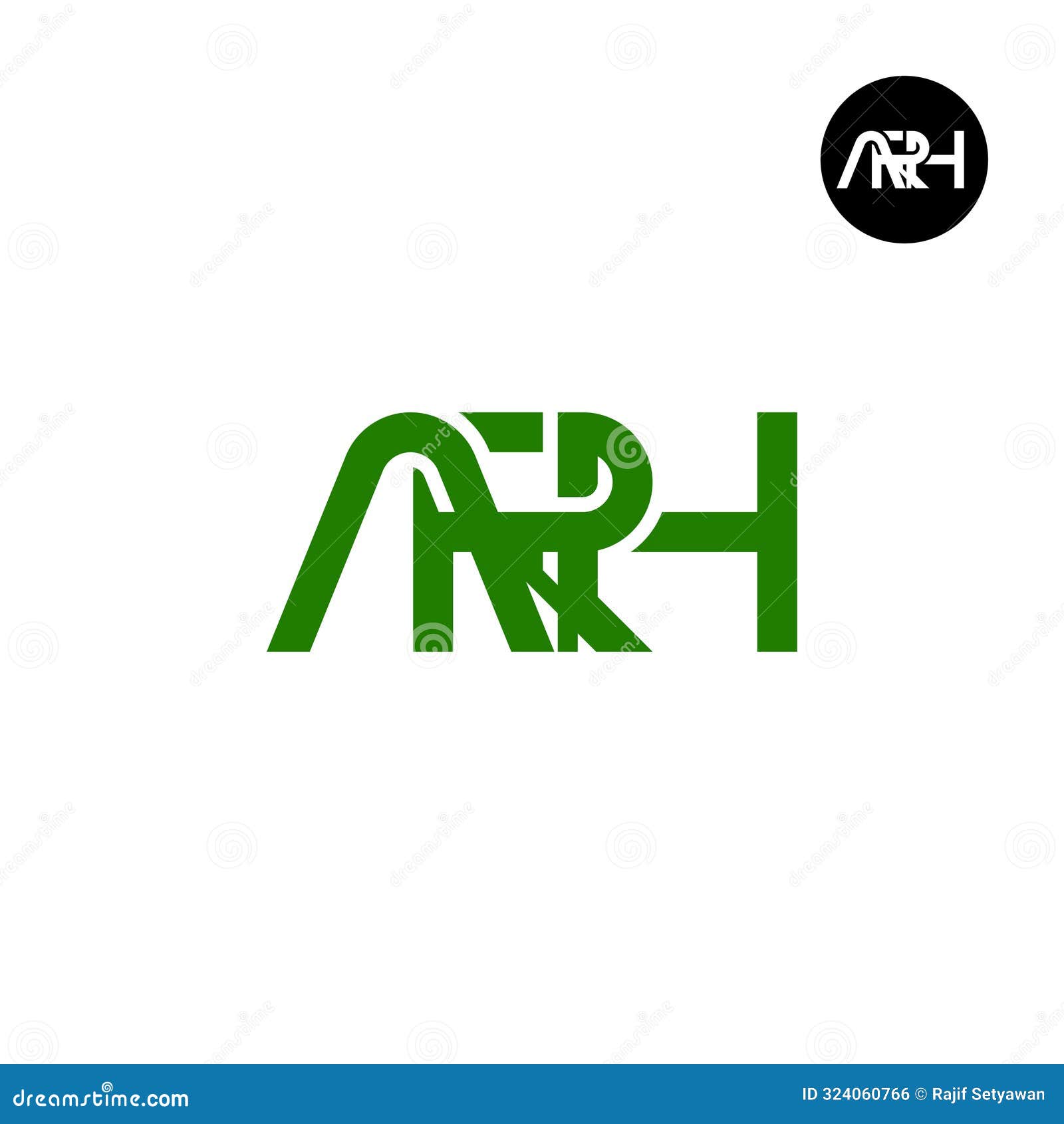 ARH Logo Letter Monogram Design Stock Vector - Illustration of letters ...