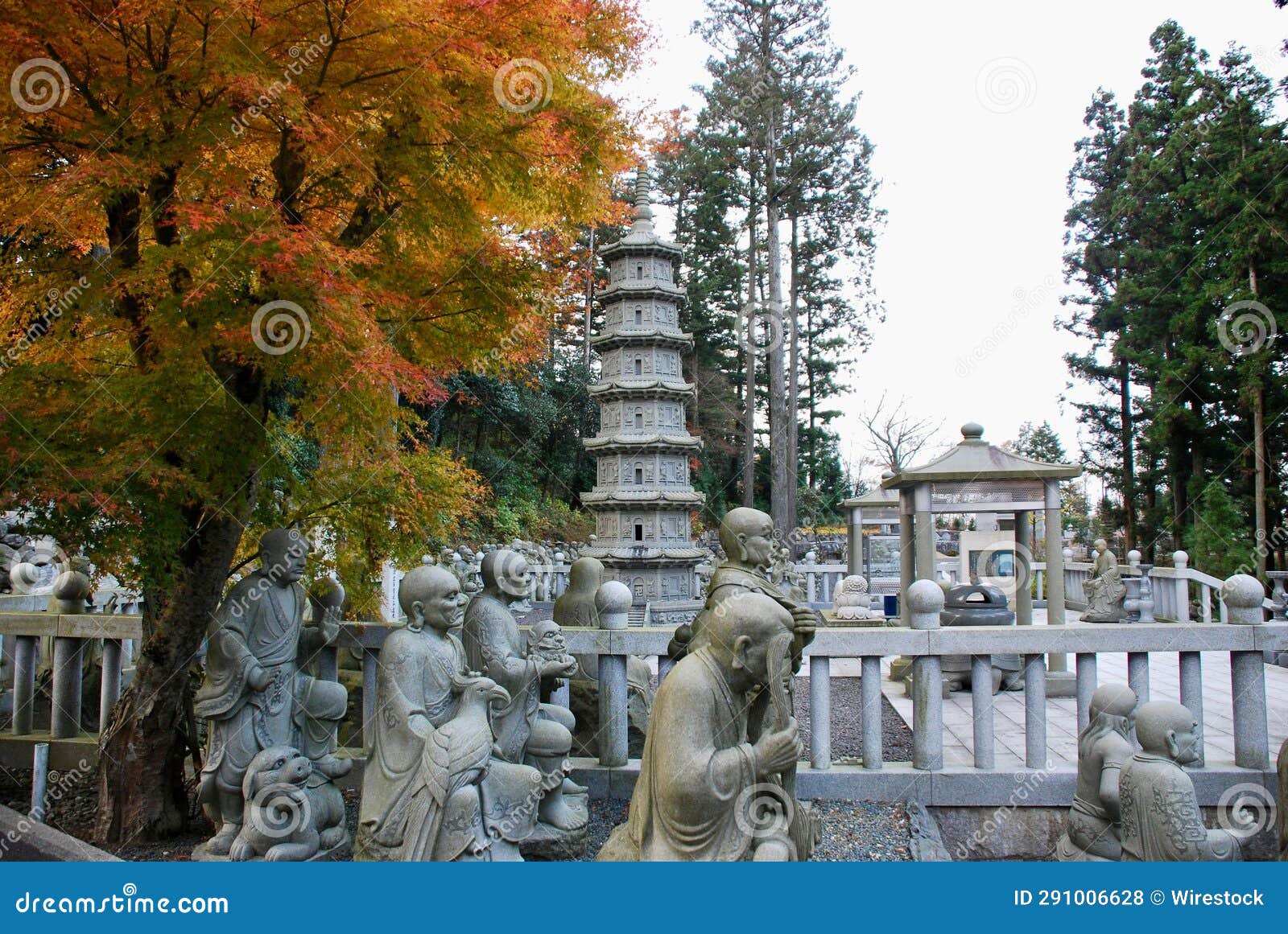 Arhat Statues of the Umpenji Temple in Miyoshi, Japan. Editorial Stock ...