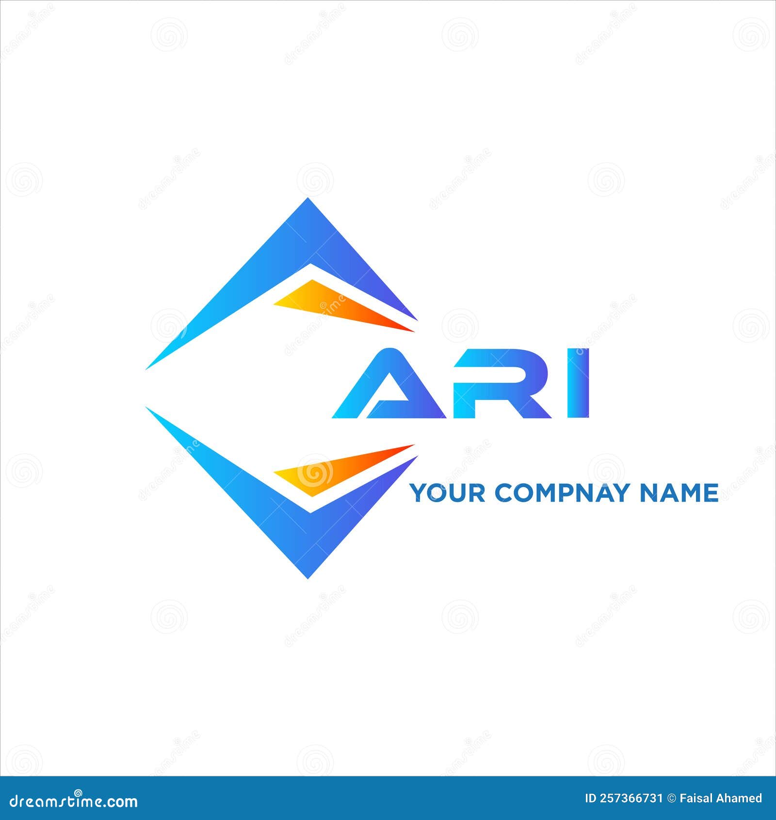 ARI Abstract Technology Logo Design on White Background. ARI Creative ...