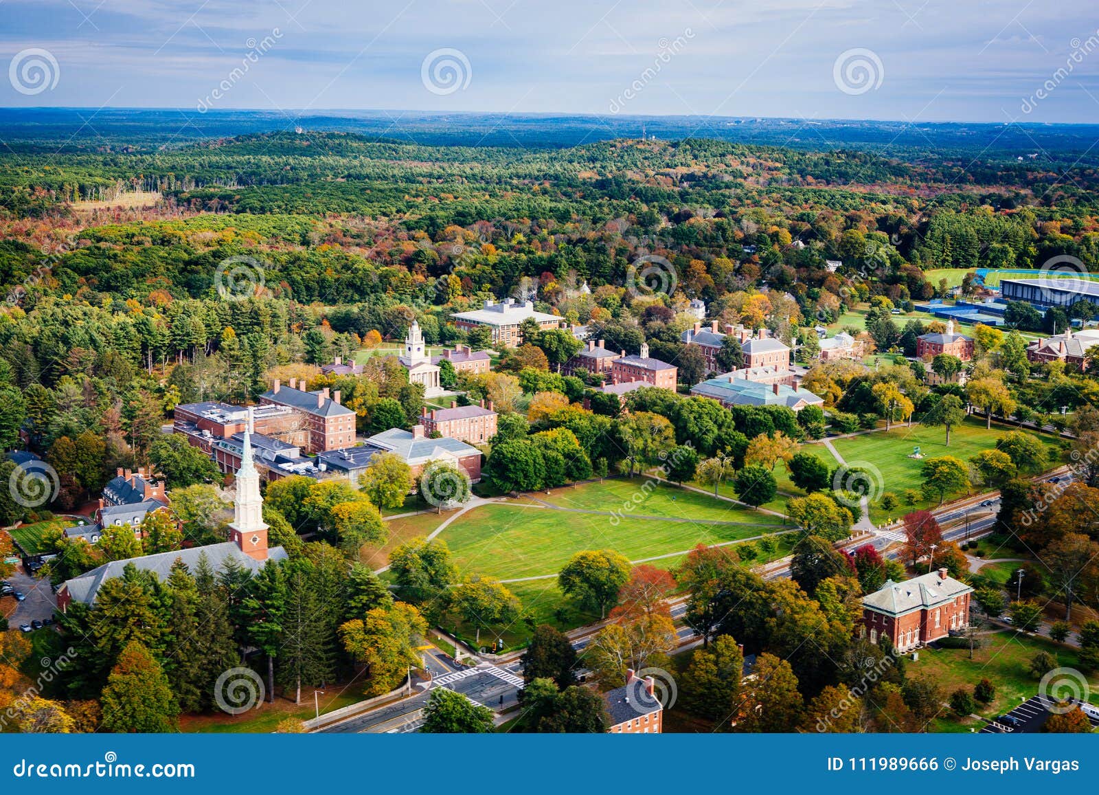 Arial-Ansicht Von Phillips Academy in Andover Massachusetts Im Fall ...