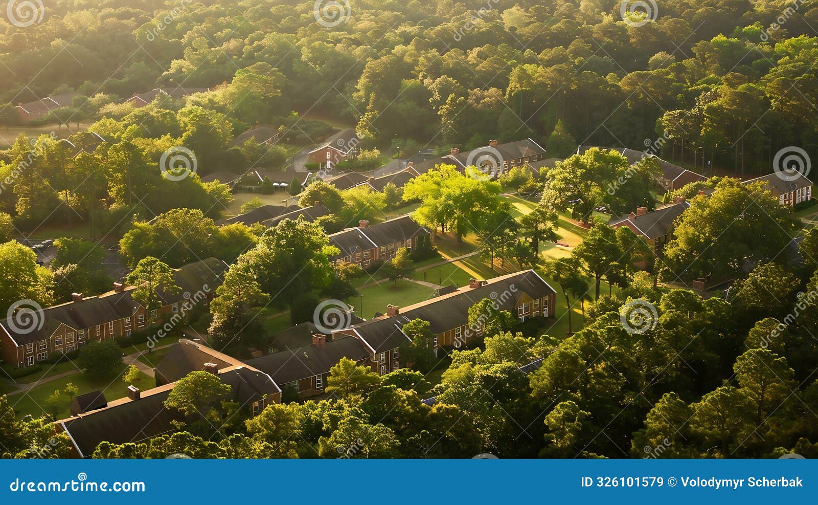 Arial Birds Eye View To the University Campus Stock Image - Image of ...