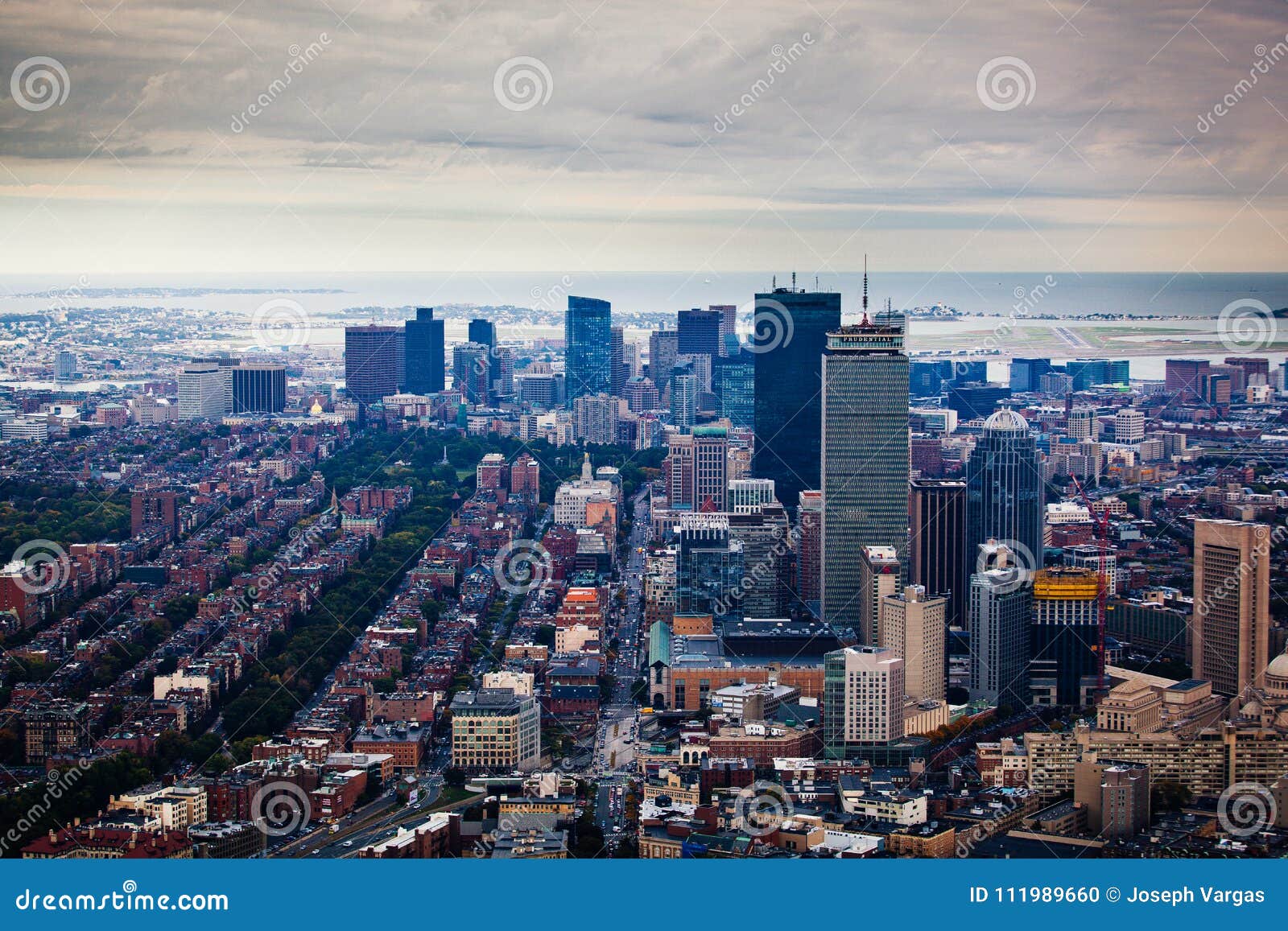 Arial View of the Boston Skyline with Skyscrapers Editorial Image ...