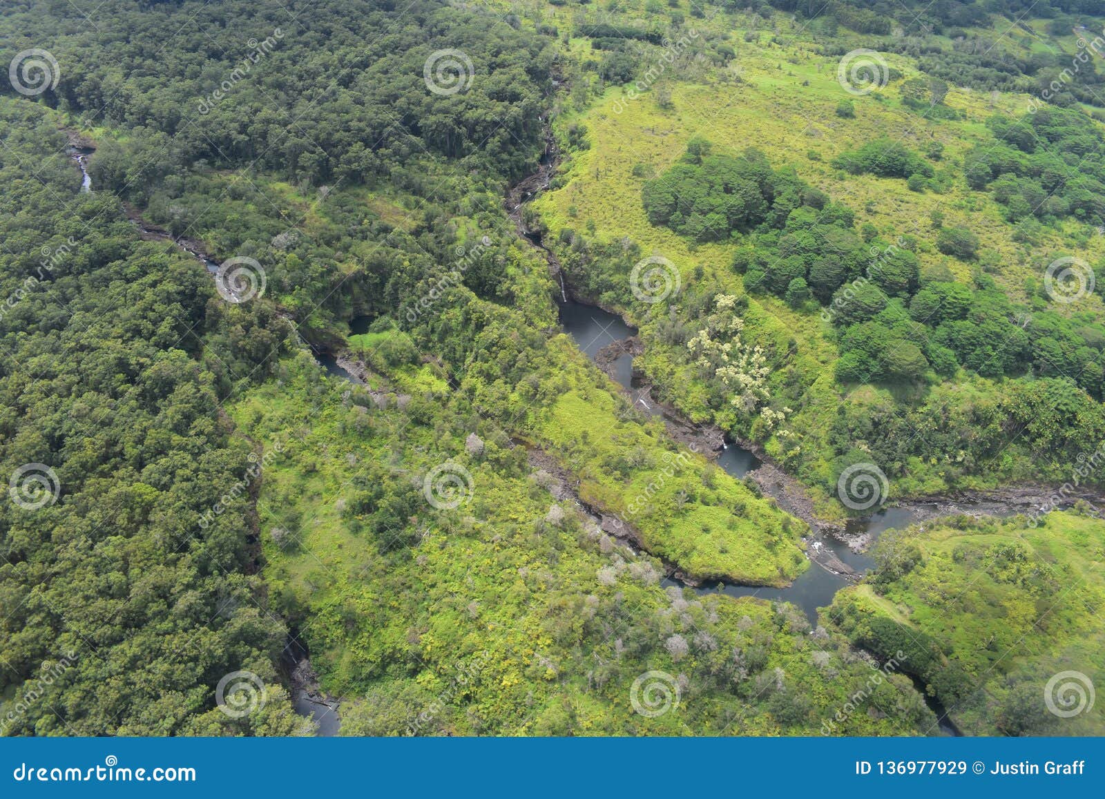 Arial View of Hilo Hawaii from a Helicopter Stock Image - Image of ...