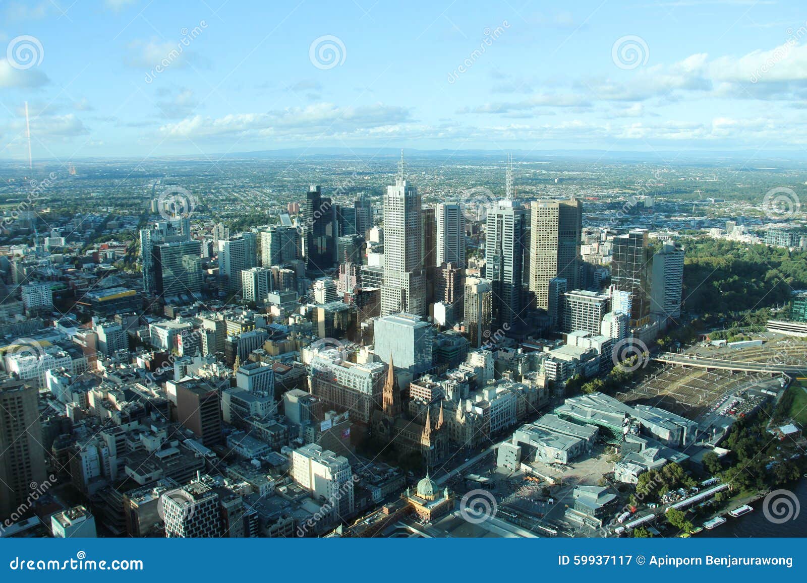 Arial View of Melbourne from Skydeck 88, Australia Editorial ...