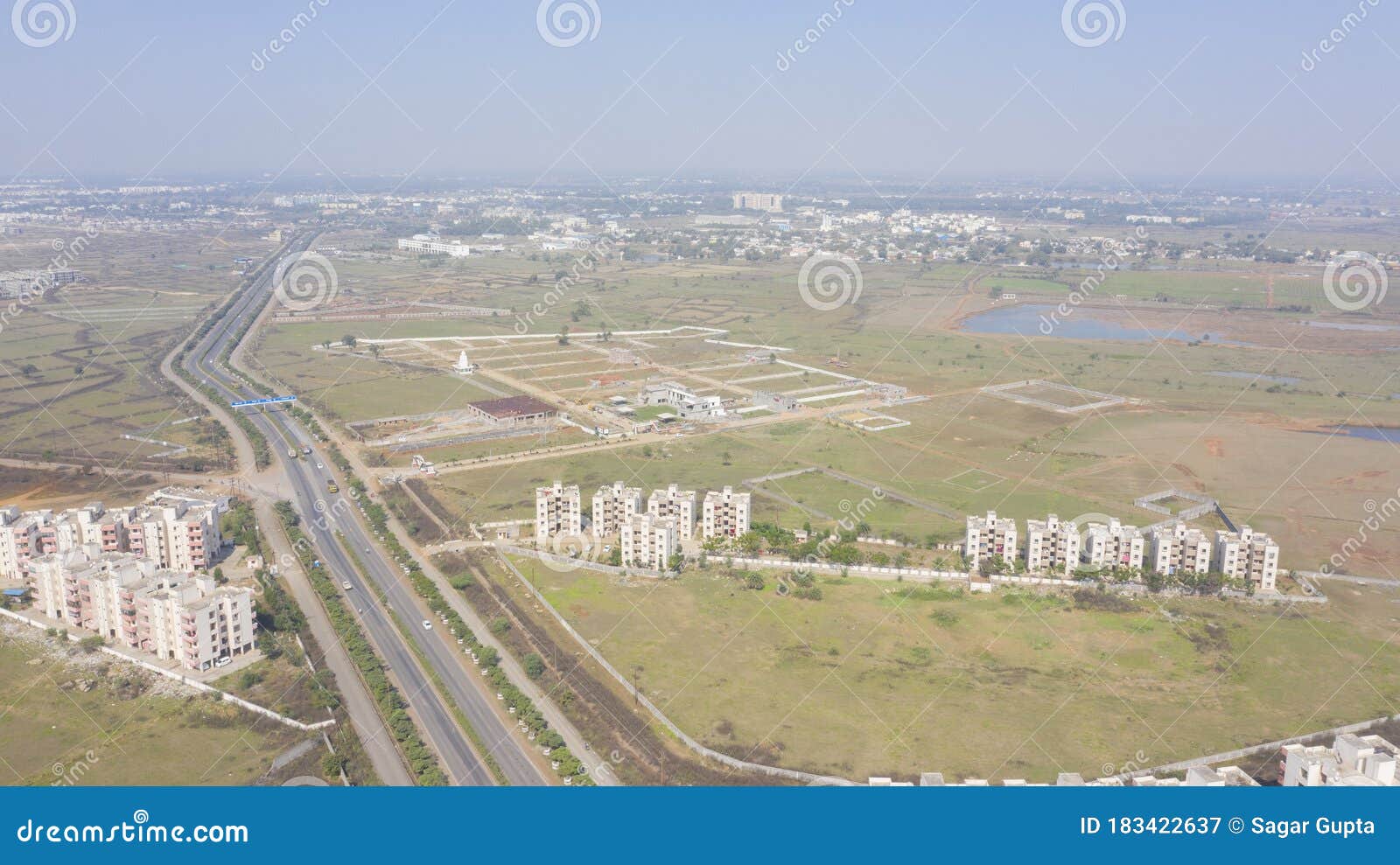 Arial View of Raipur city stock image. Image of durg - 183422637