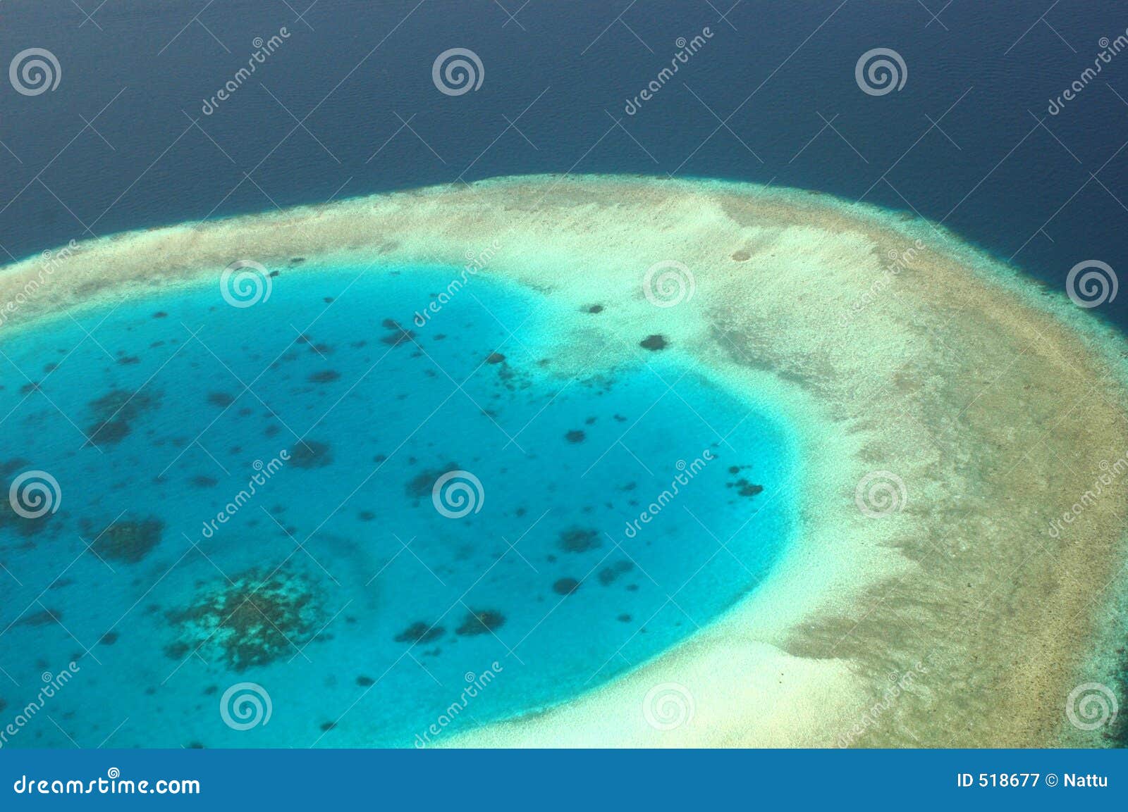 Arial View of reef. stock image. Image of maldives, tropics - 518677