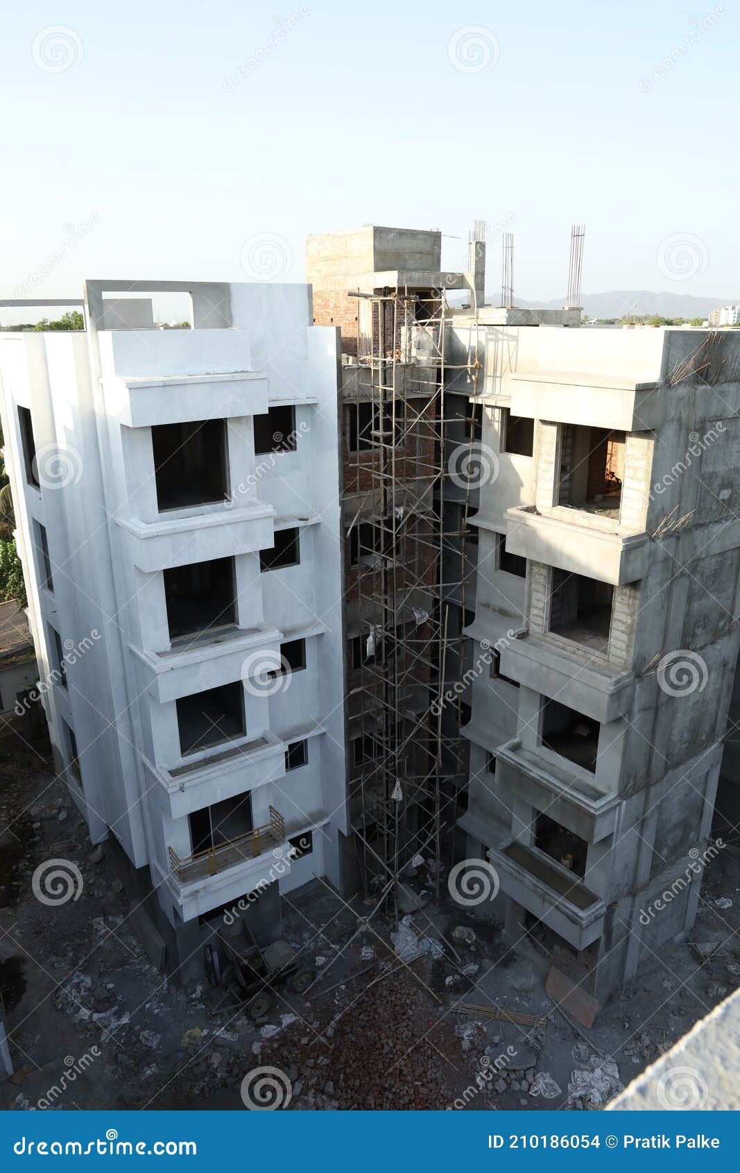 Arial View of a Under Construction Building Stock Photo - Image of ...
