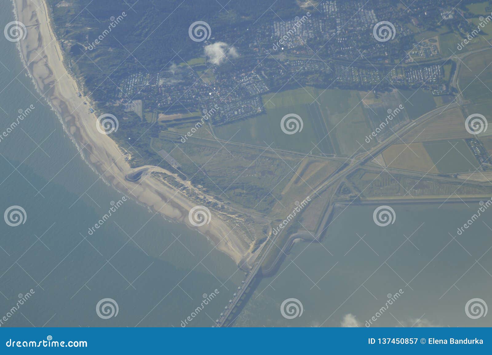 Arial View from the Window Plain Stock Image - Image of window ...