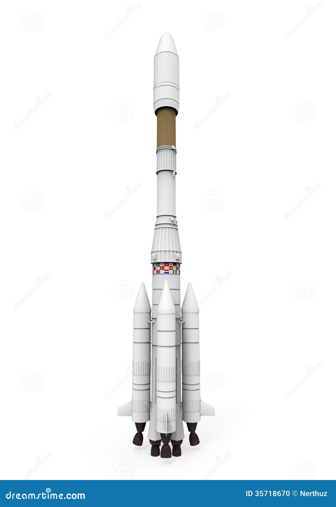 Ariane Space Rocket stock illustration. Illustration of aviation - 35718670