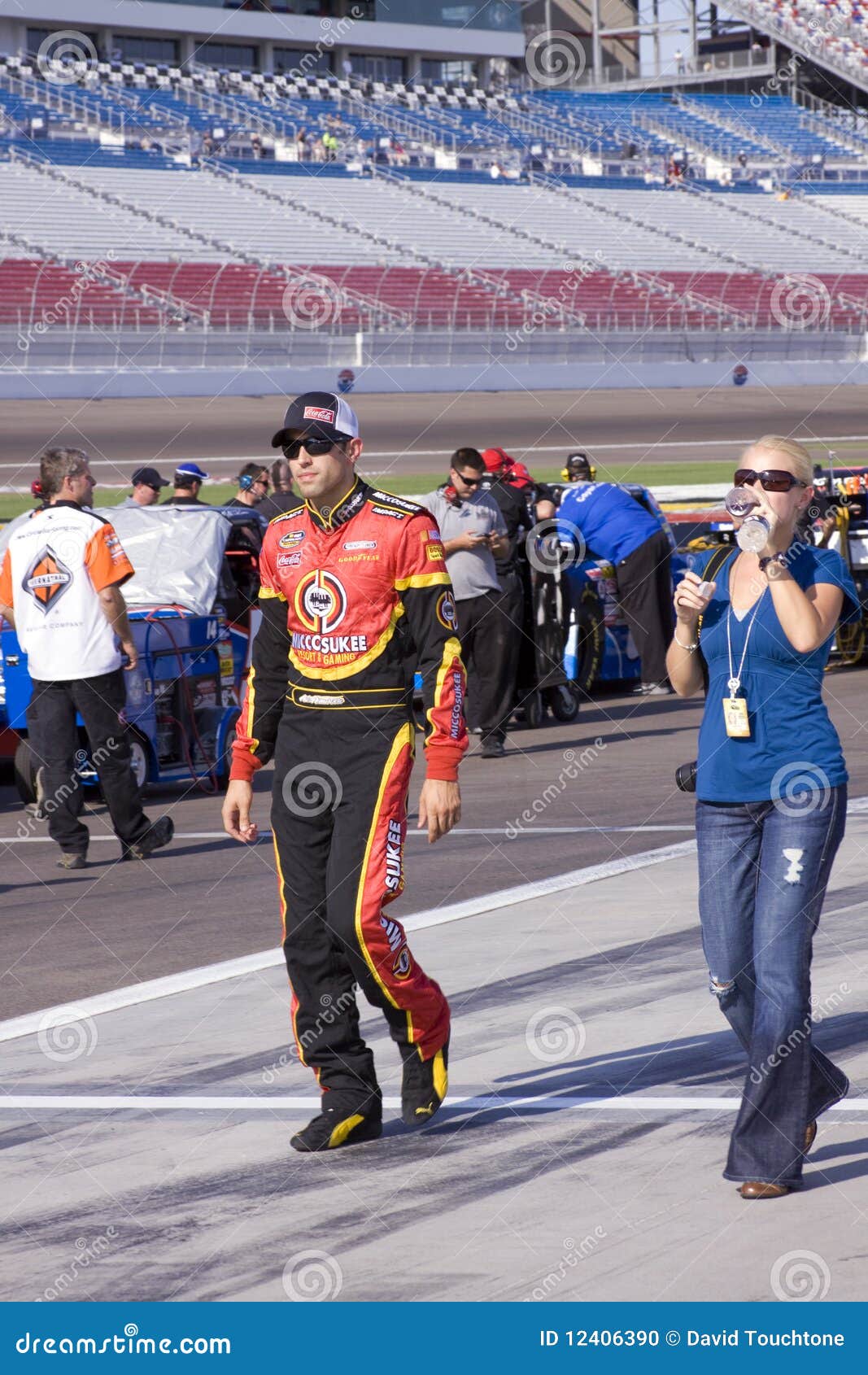 Aric Almirola and Girlfriend Janice Goss Editorial Image - Image of ...