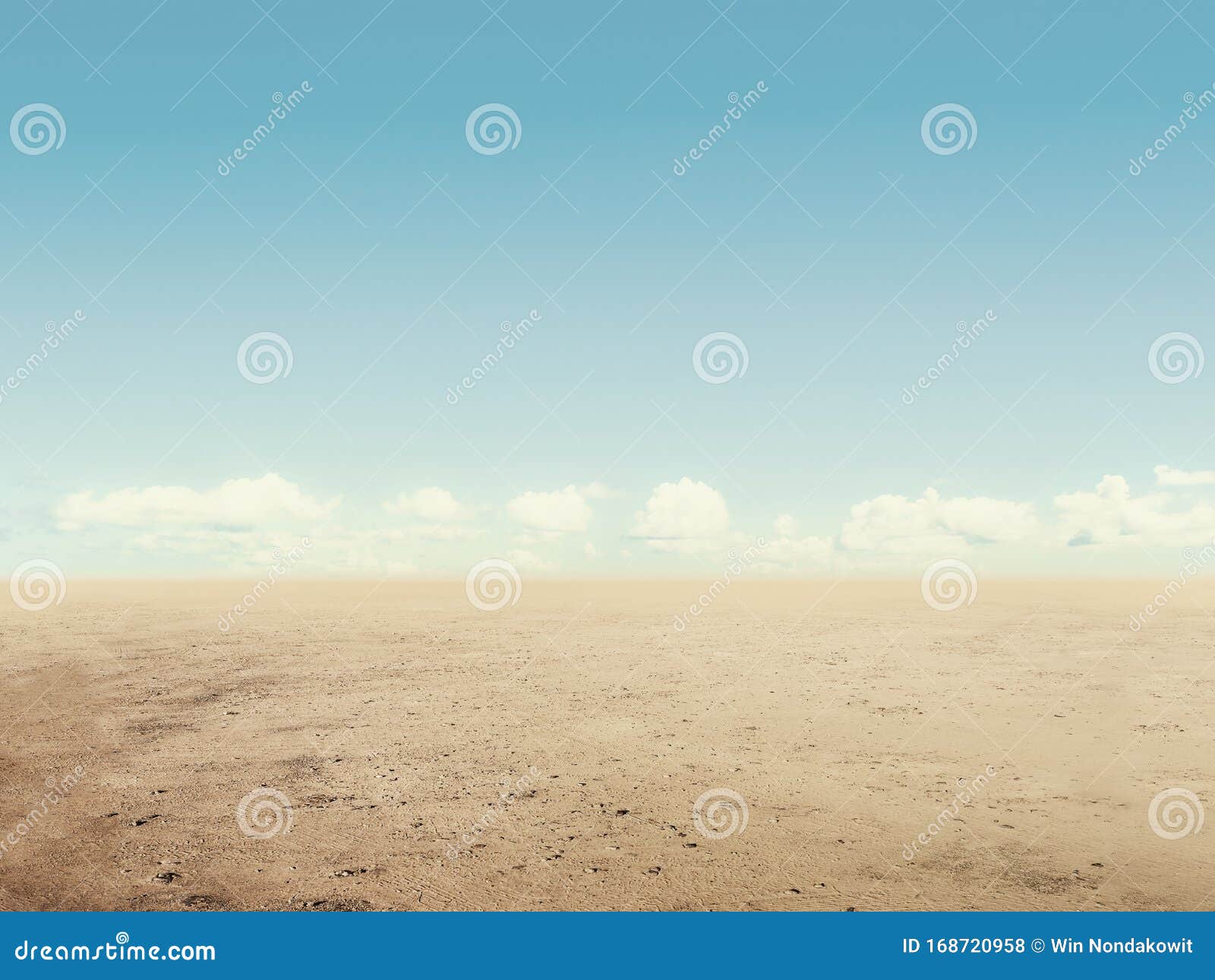 Arid desert land with sky stock photo. Image of barren - 168720958