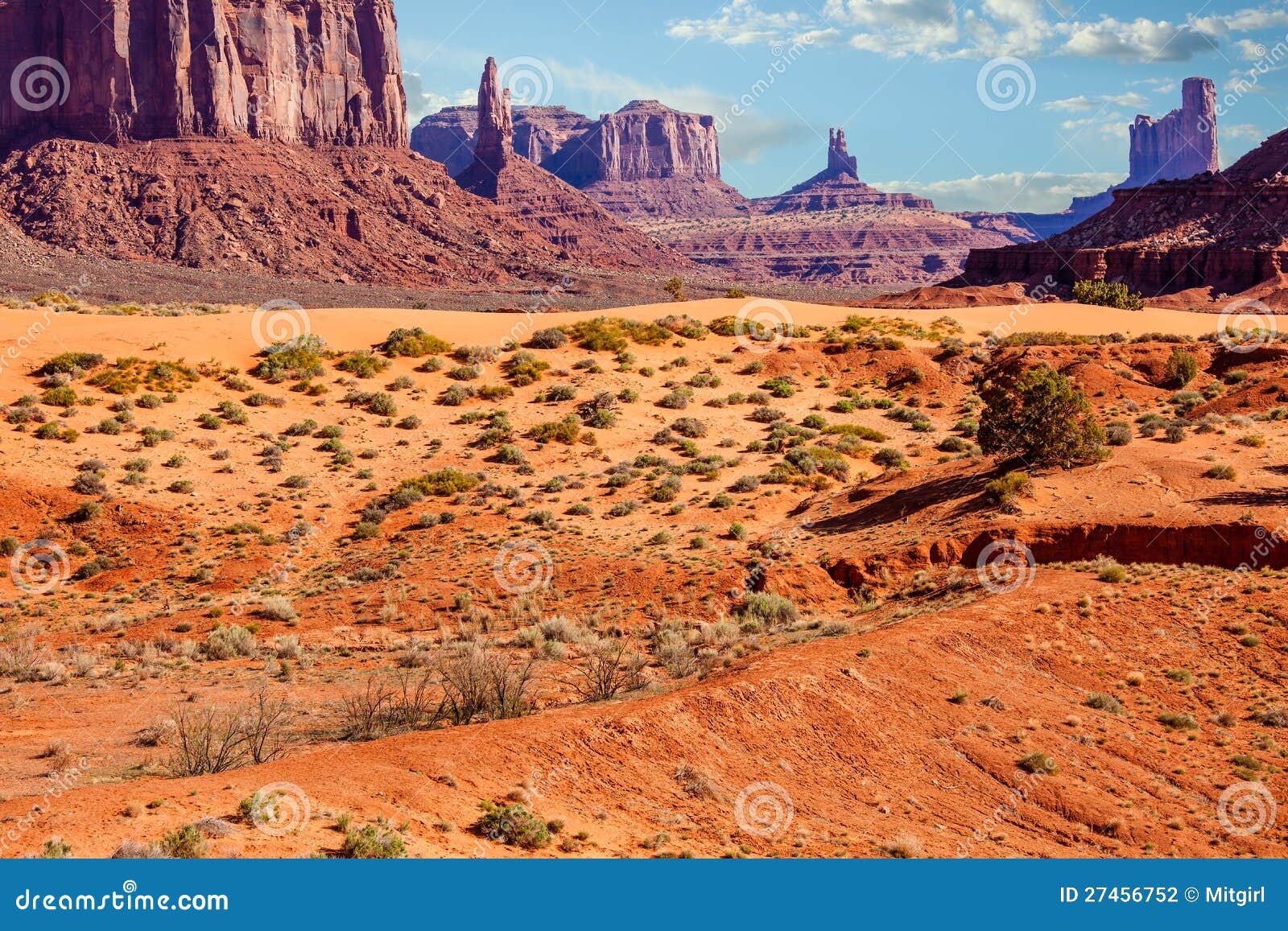 Arid Desert Landscape In Monument Valley Stock Photography - Image ...