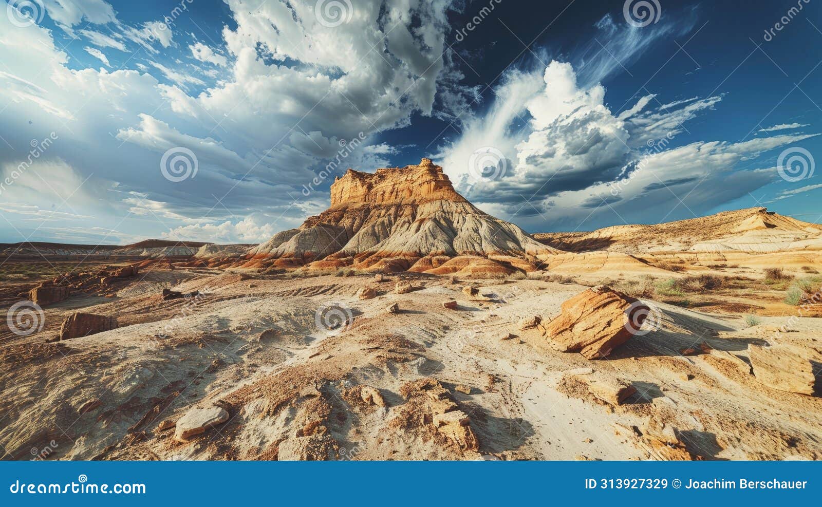 Arid Desert with Sandstone Formations and Dust Devil Whirlwinds in High ...