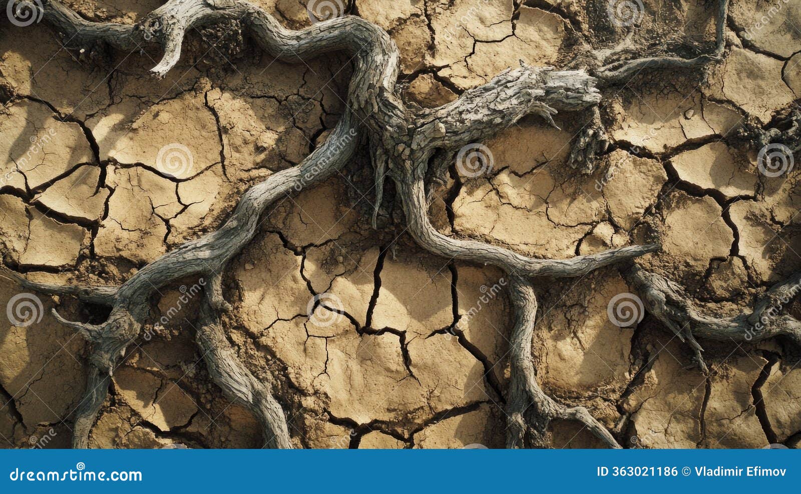 Arid Desert Tree Roots Exposed To Sunlight Stock Photo - Image of ...