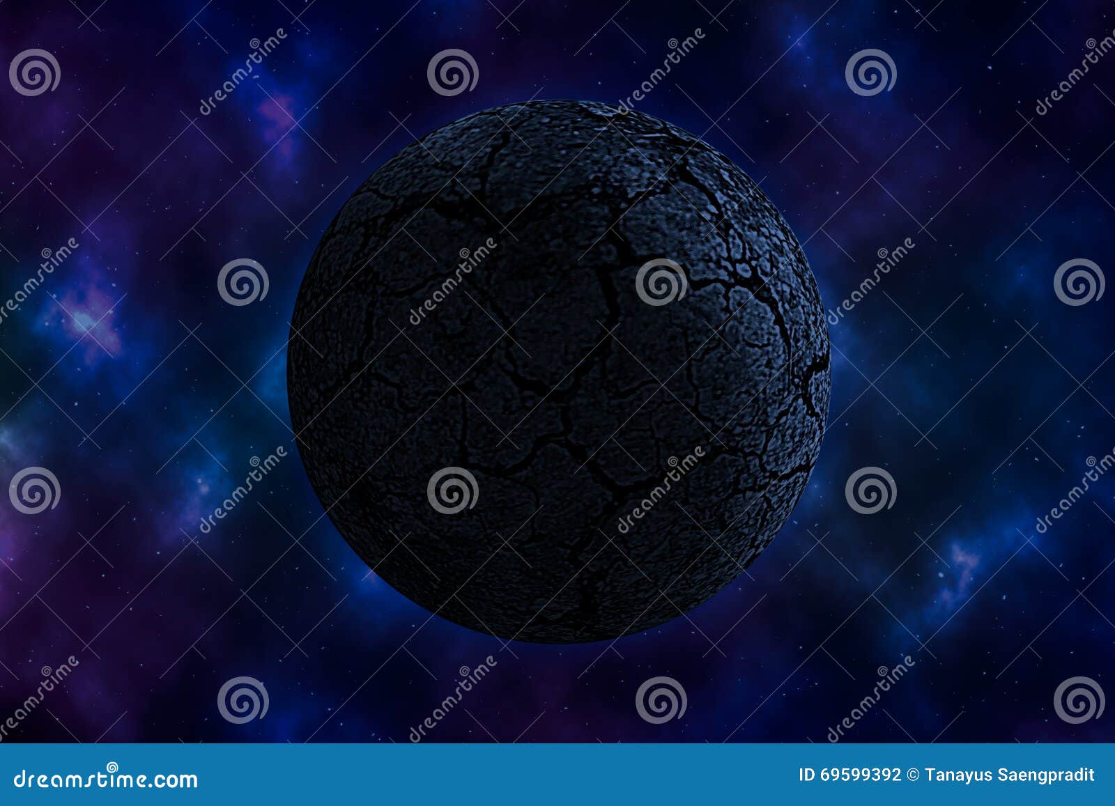 Arid planet on space stock illustration. Illustration of mars - 69599392