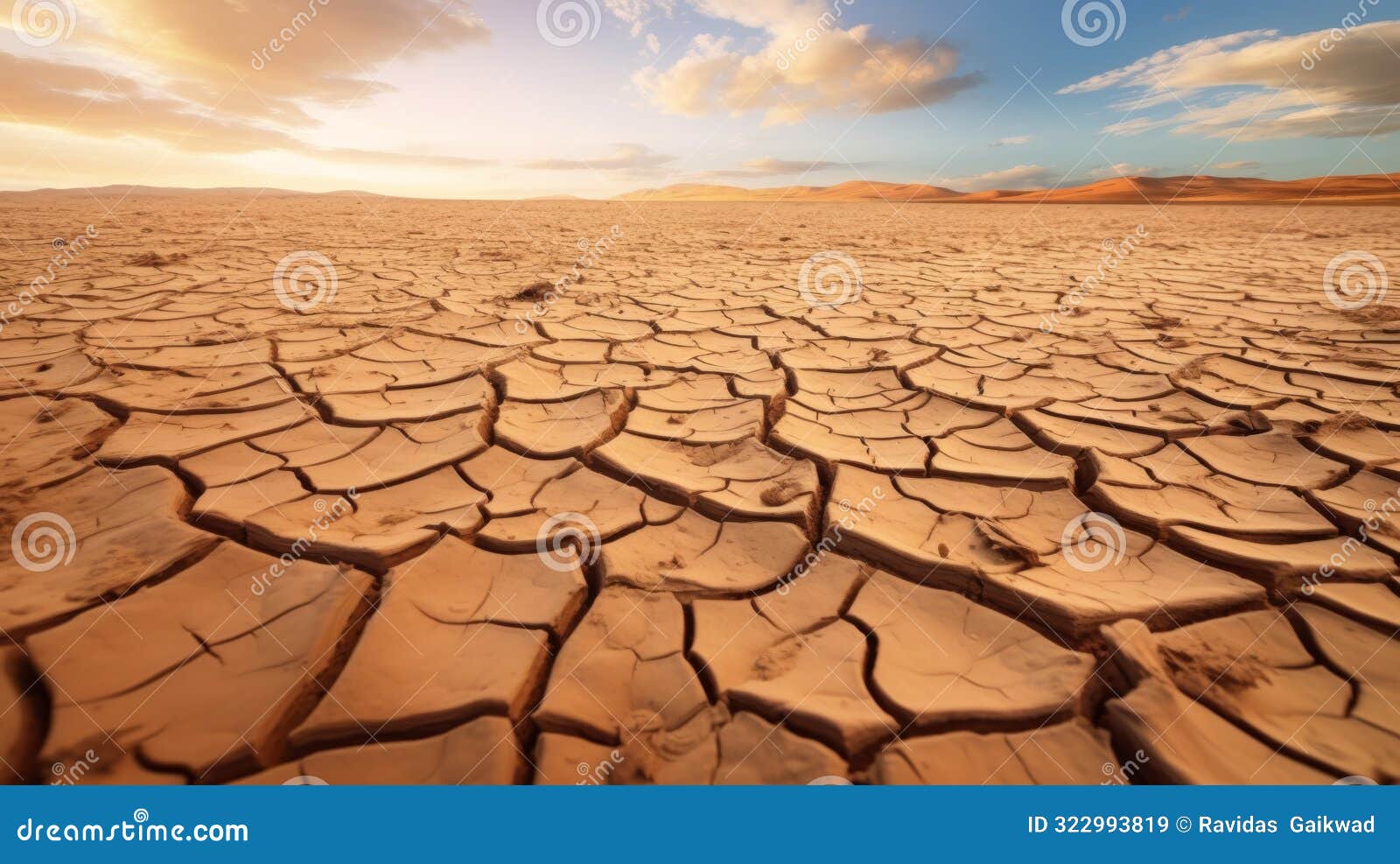 Arid Soil with Natural Fissures Stock Illustration - Illustration of ...