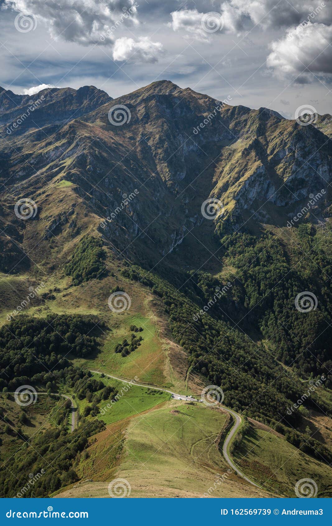 Ariege Pyrenees Mountain View Stock Image - Image of perspective ...