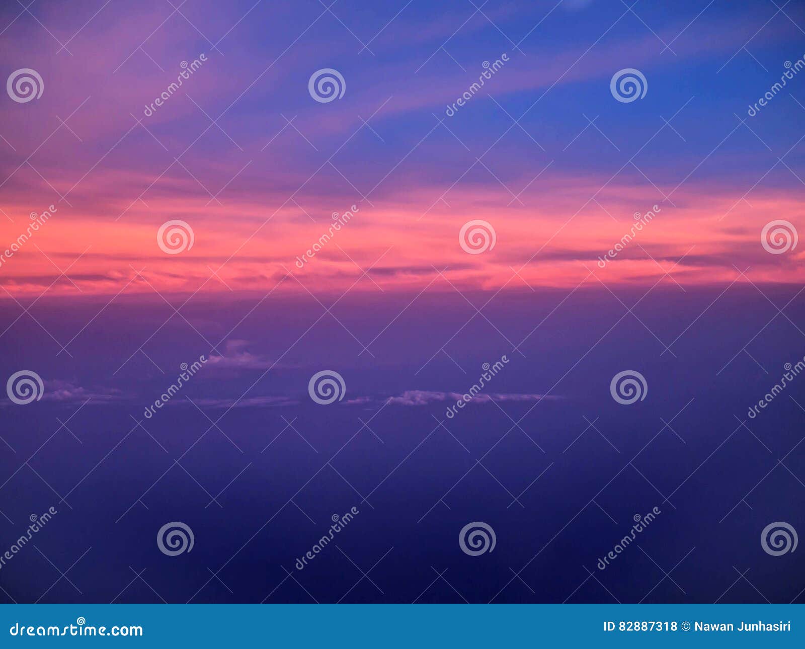Ariel View of Clouds and Sky in Sunset Above City Stock Photo - Image ...