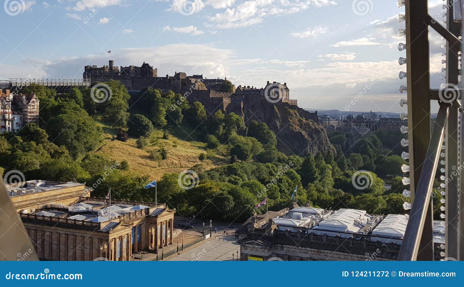 Edinburgh castle view stock photo. Image of edinburgh - 124211272