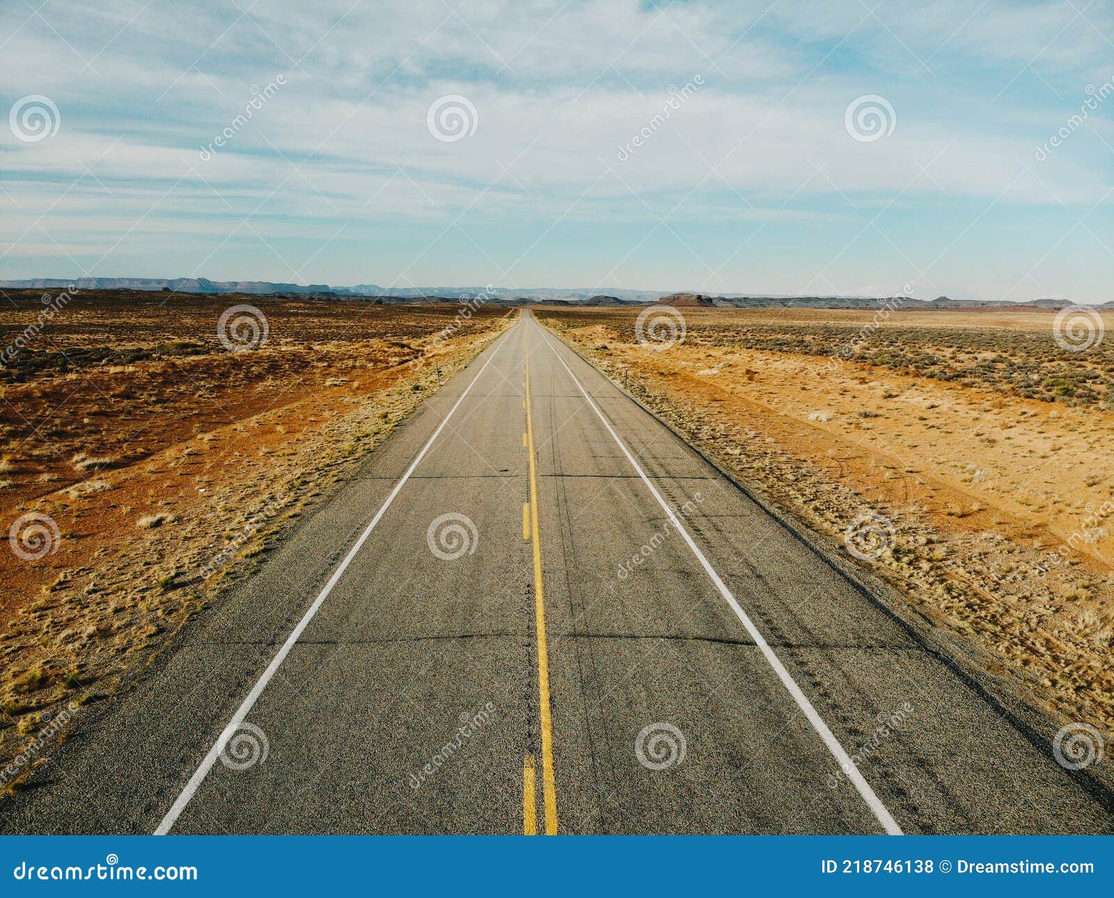 Ariel View of an Empty Road Stock Photo - Image of lone, empty: 218746138