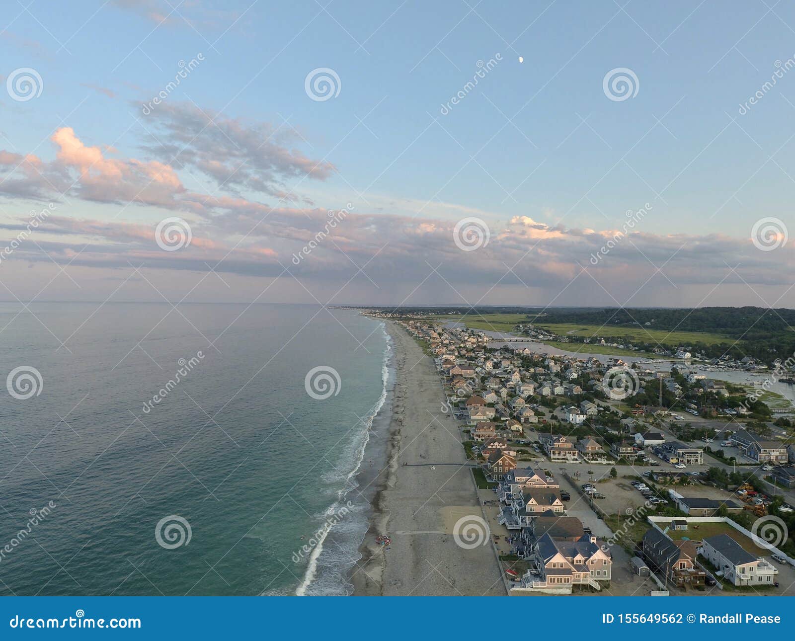 Ariel view Humarock beach stock photo. Image of ariel - 155649562