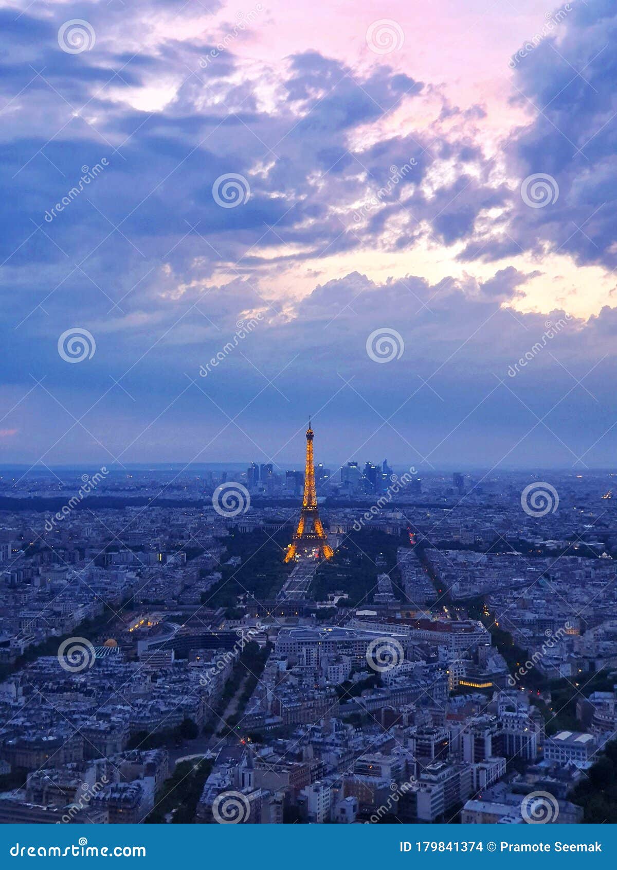 Ariel View of Paris and the Eiffel Tower, Paris, France Editorial Stock ...