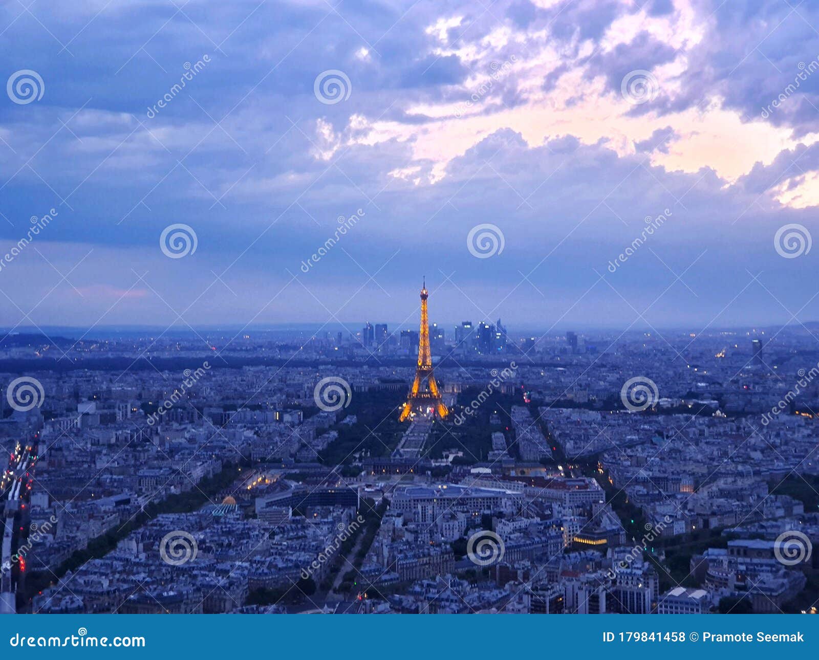 Ariel View of Paris and the Eiffel Tower, Paris, France Editorial Stock ...