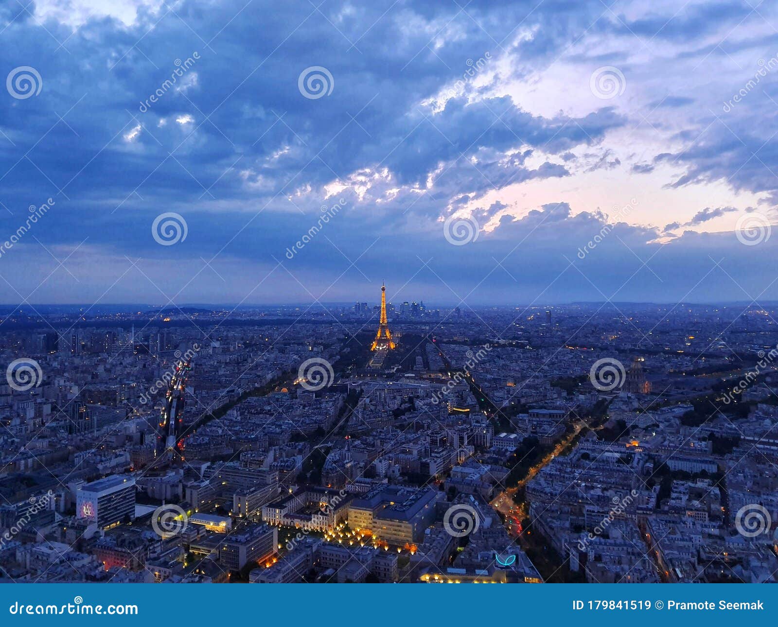 Ariel View of Paris and the Eiffel Tower, Paris, France Editorial Stock ...