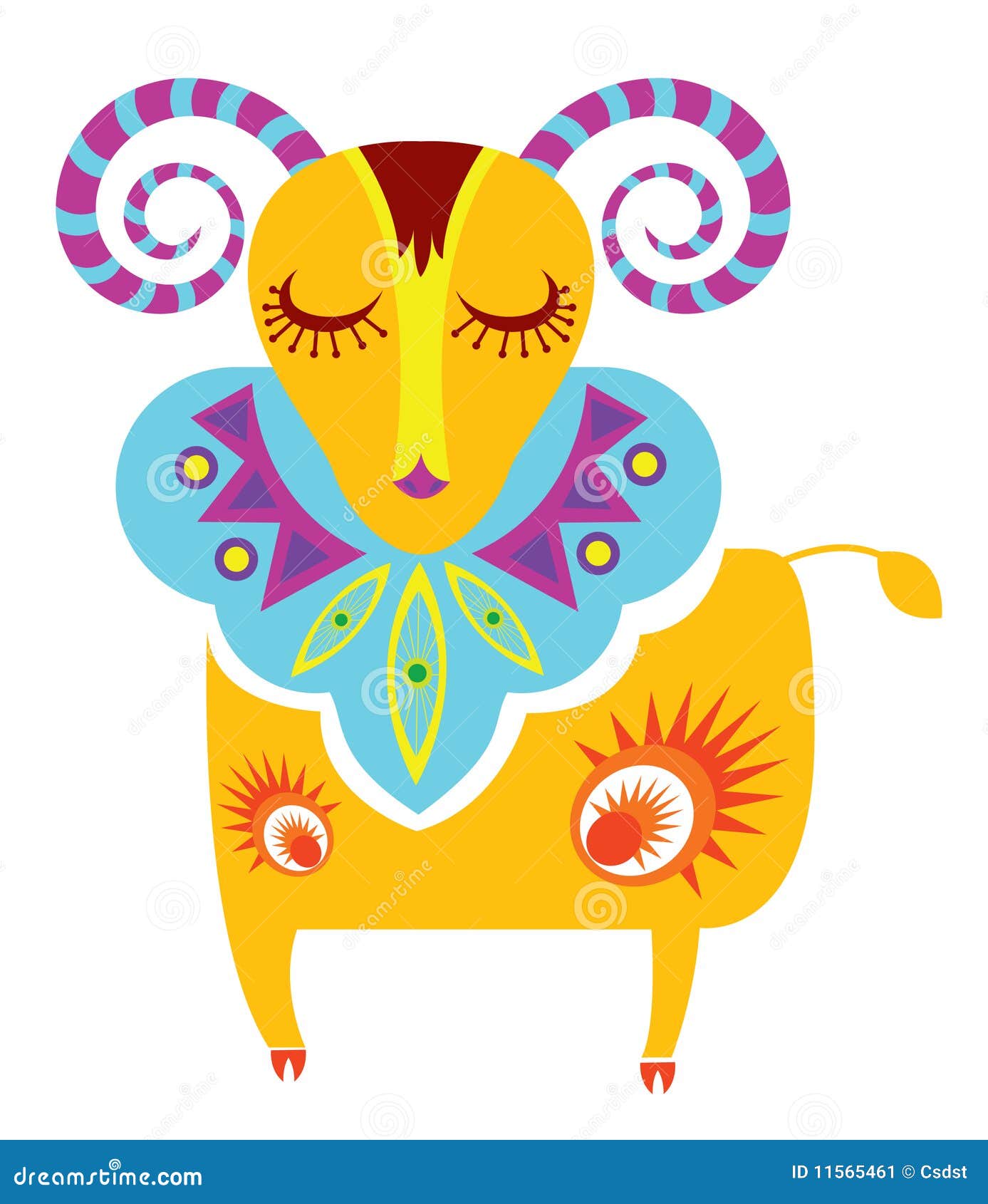 Aries stock vector. Illustration of fashion, ornate, cute - 11565461