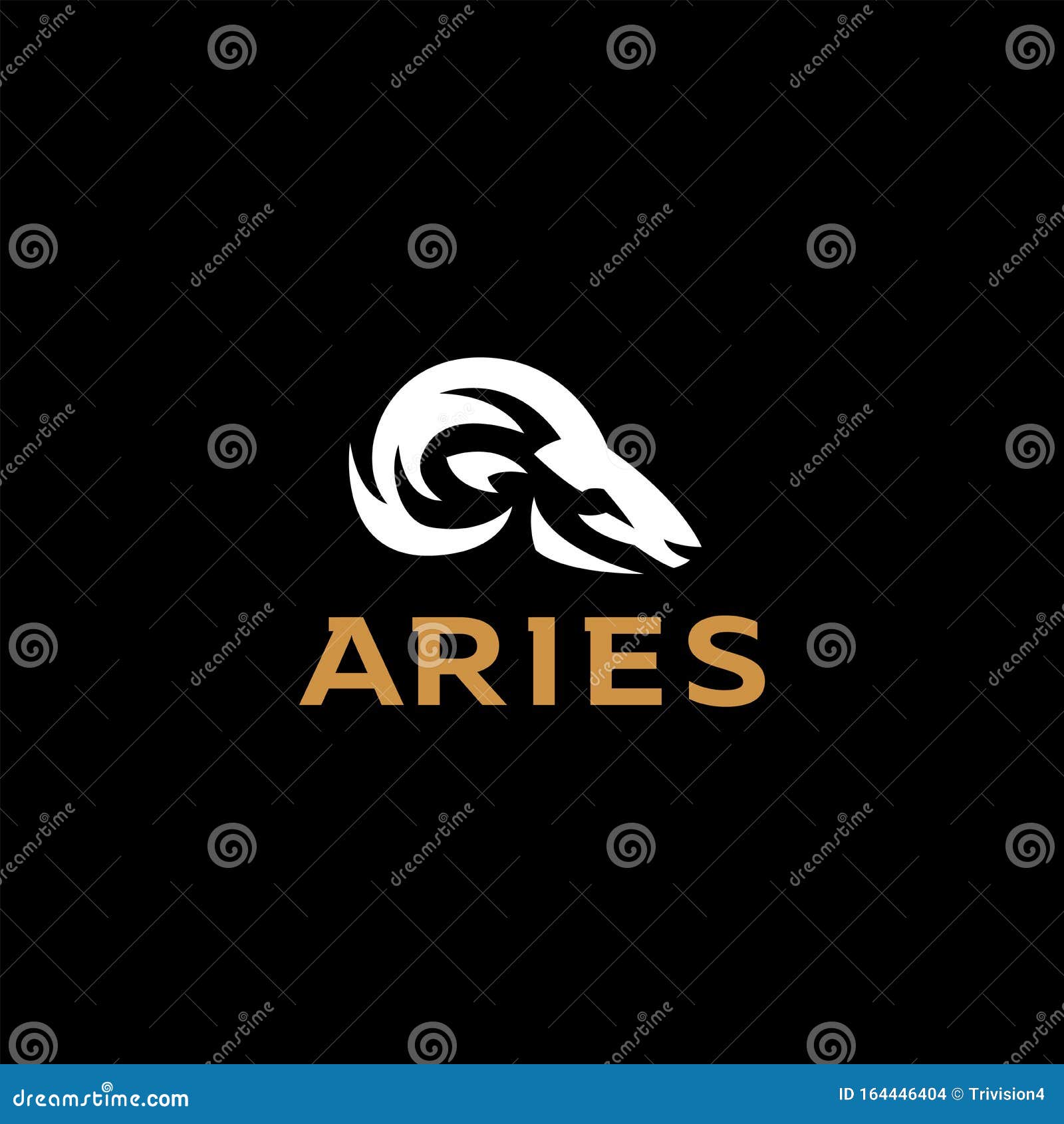 Aries, goat, ram. stock vector. Illustration of divination - 164446404