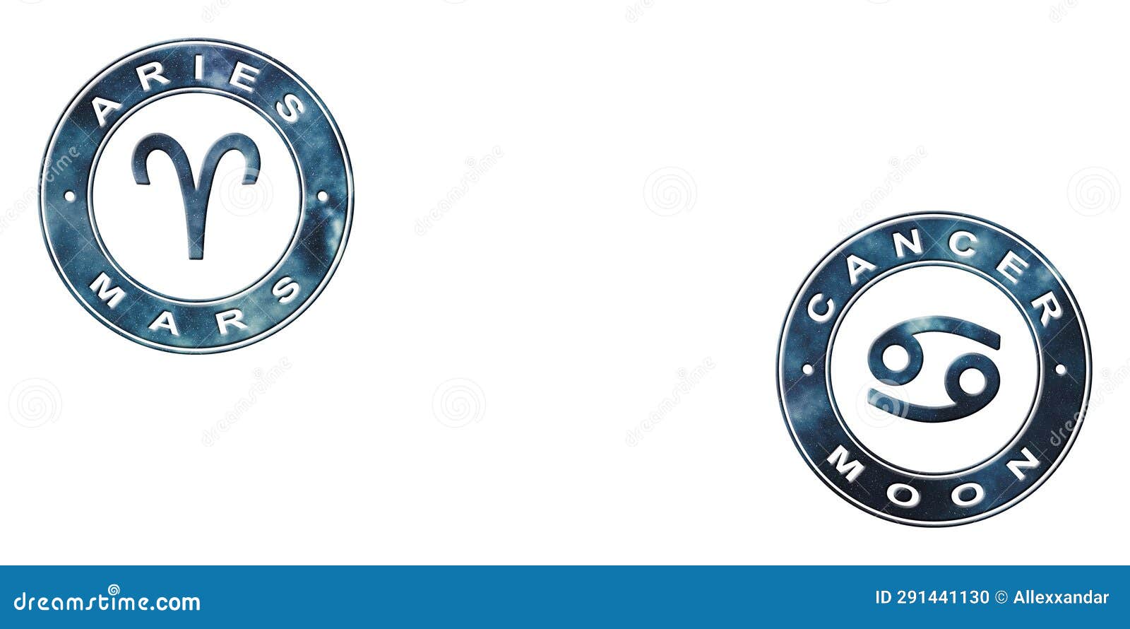 Aries and Cancer Compatibility Stock Illustration - Illustration of ...