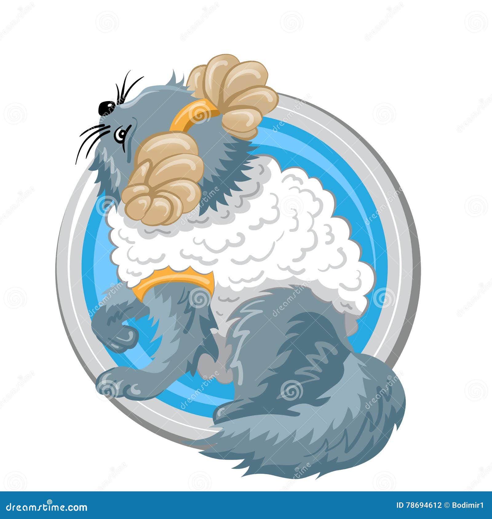 Aries cat stock illustration. Illustration of sign, cosmos - 78694612