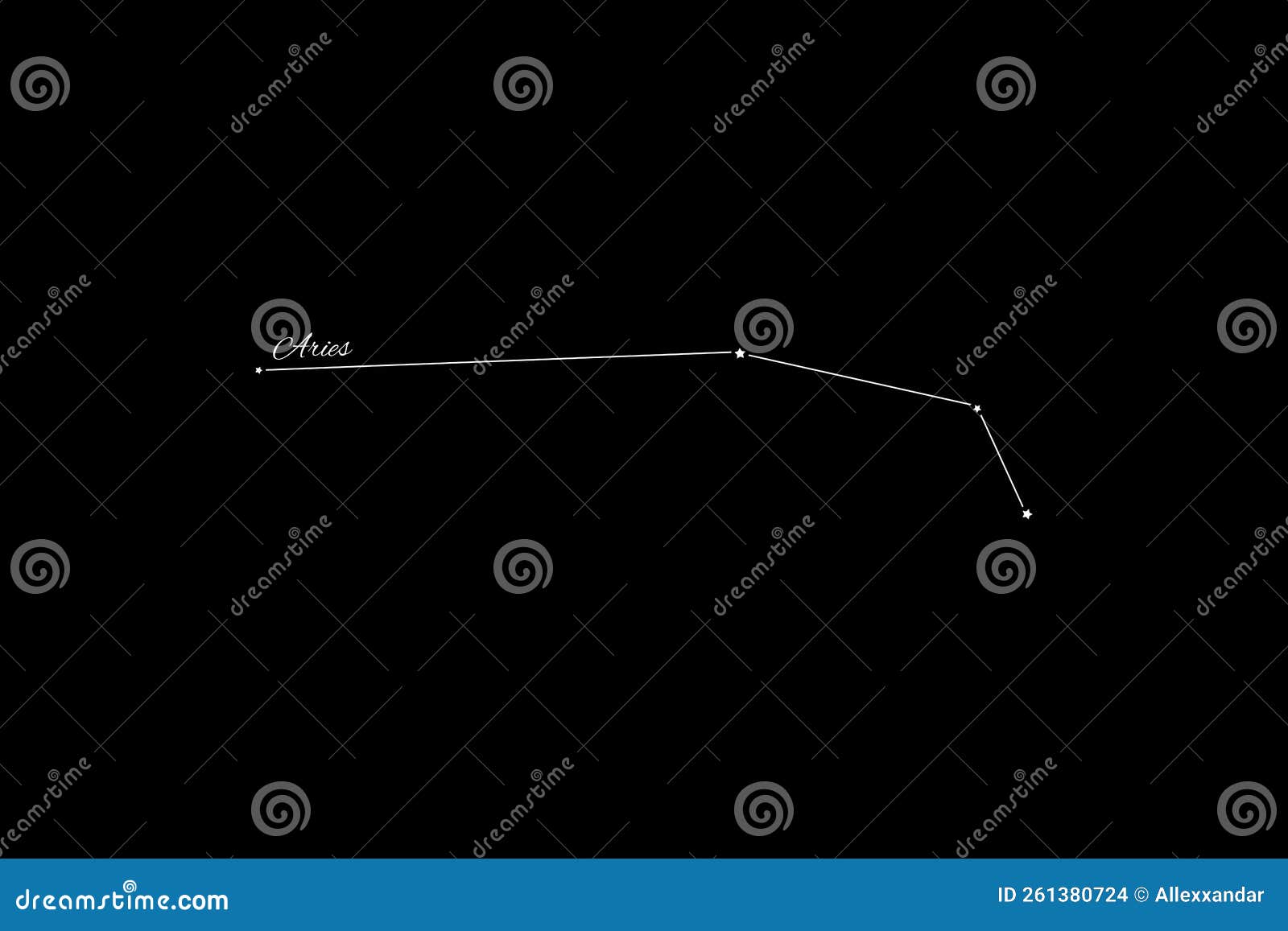 Aries Constellation, Cluster of Stars, Ram Constellation Stock Photo ...