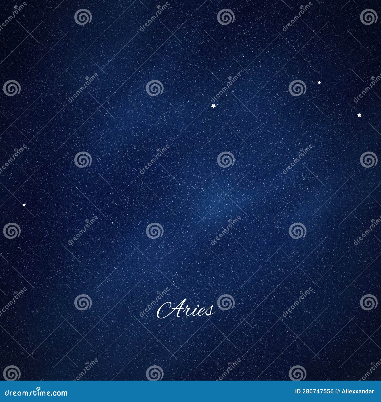 Aries Constellation, Cluster of Stars, Ram Constellation Stock Photo ...
