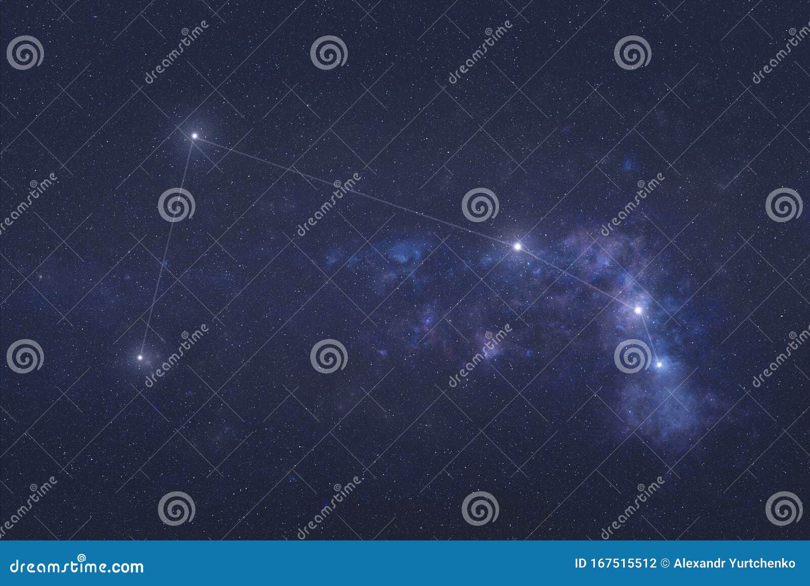 Aries Constellation in Outer Space Stock Illustration - Illustration of ...