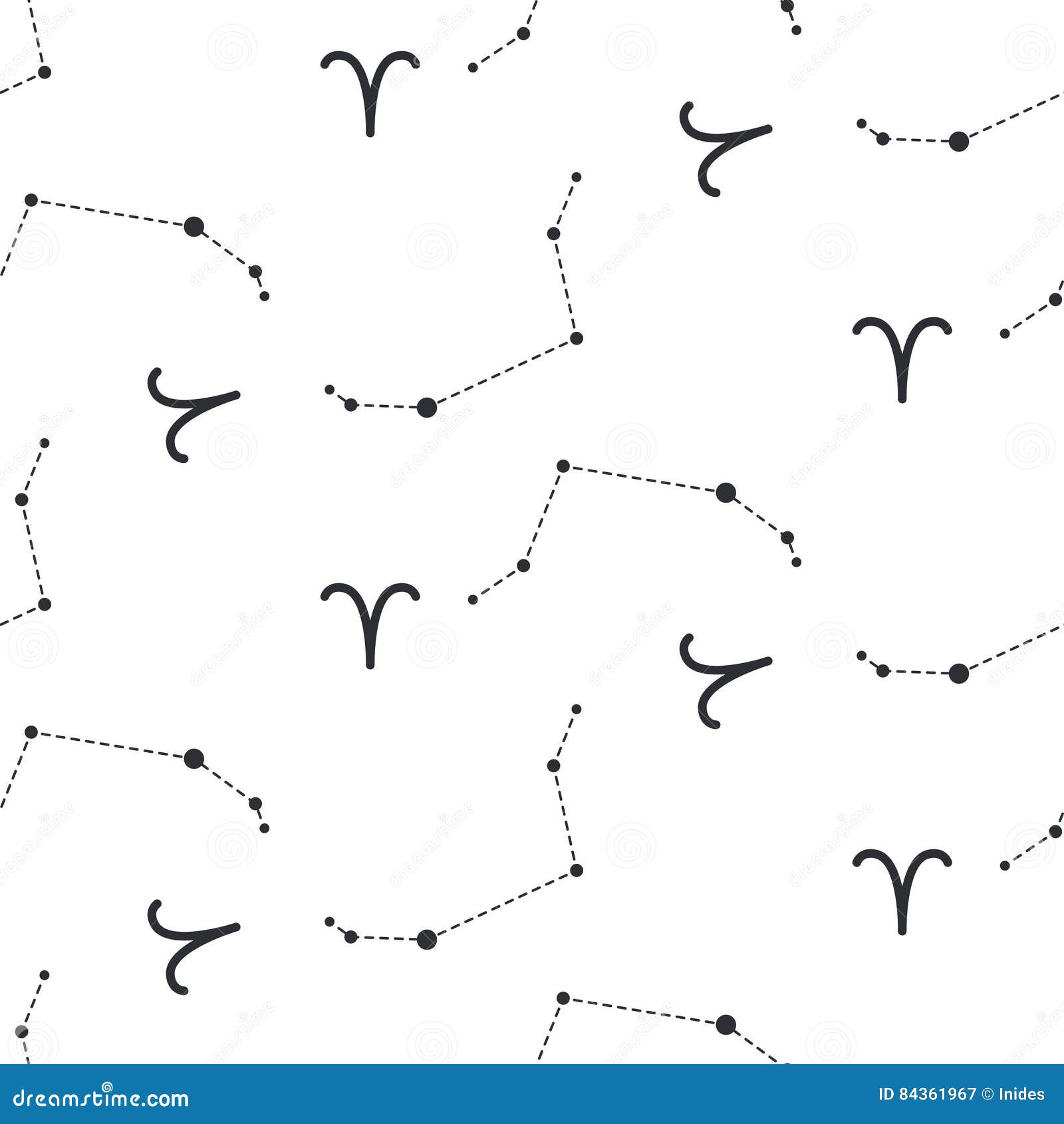 Aries Constellation Seamless Vector Pattern. Stock Vector ...